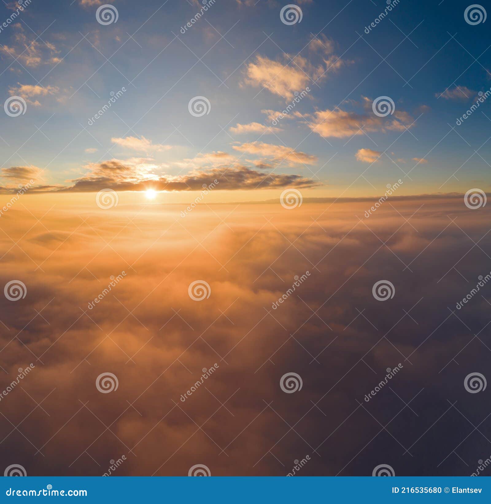 Saturated Sunrise Over The Ocean. Sunrise Over The Sea On A Cold Summer ...