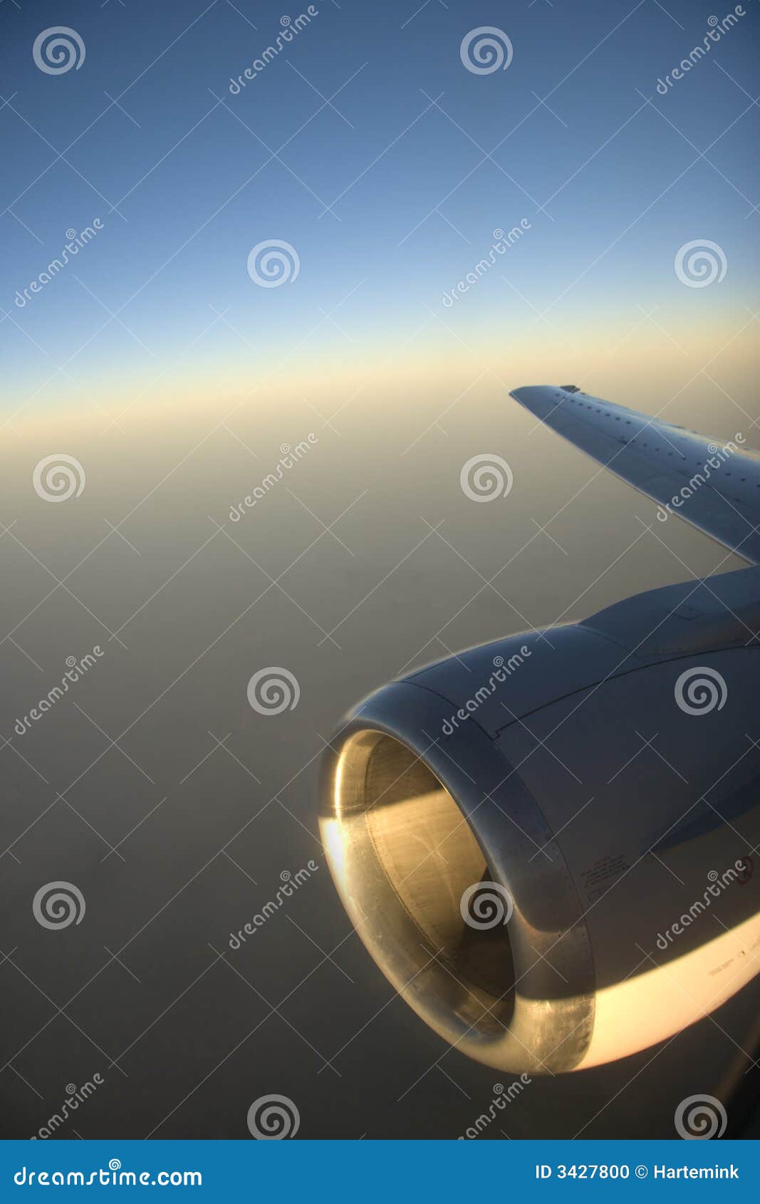 View on airplane engine stock photo. Image of airliner - 3427800