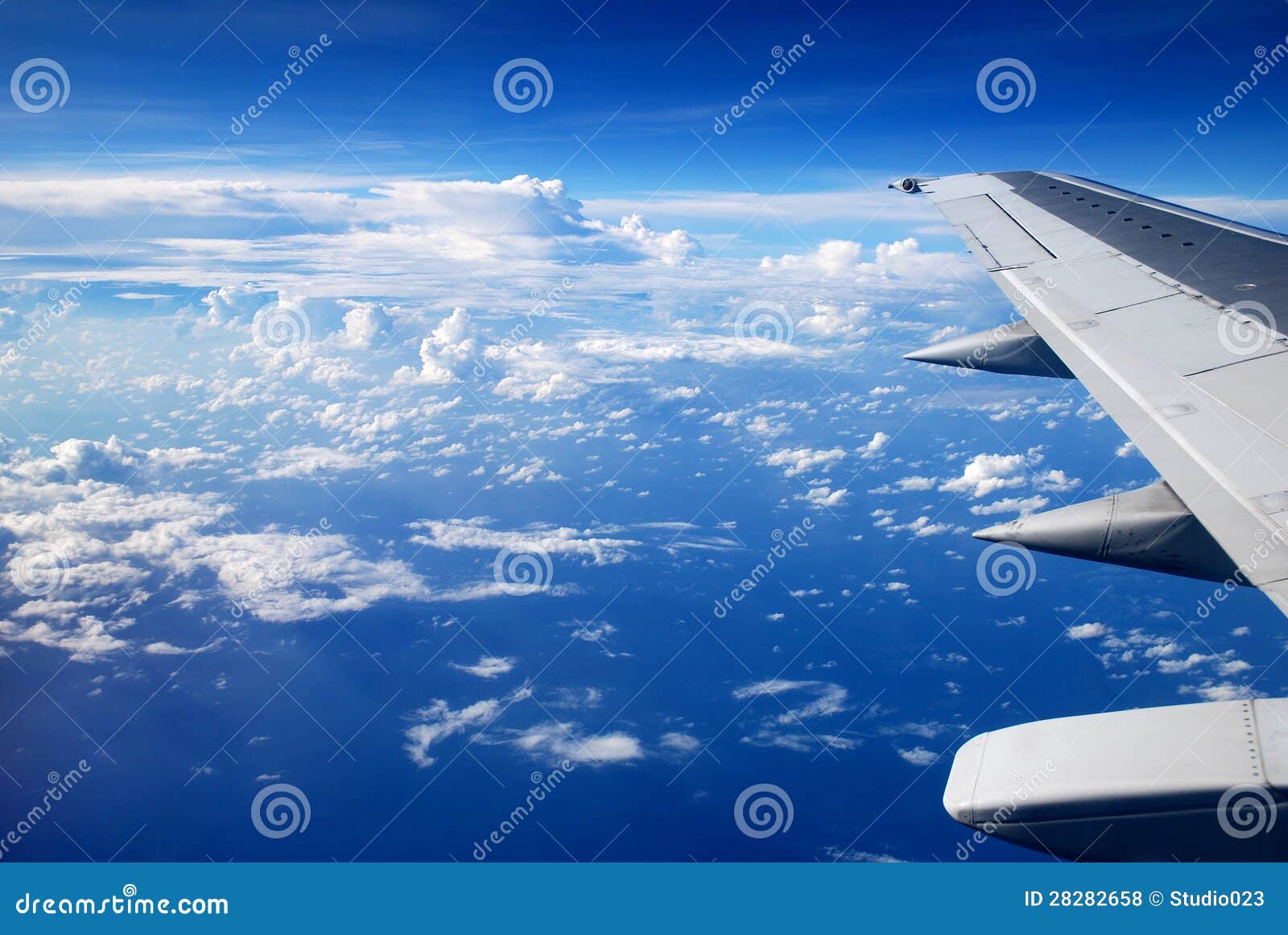 Airplane Window From Interior Of Aircraft With View Of Complex Highway ...