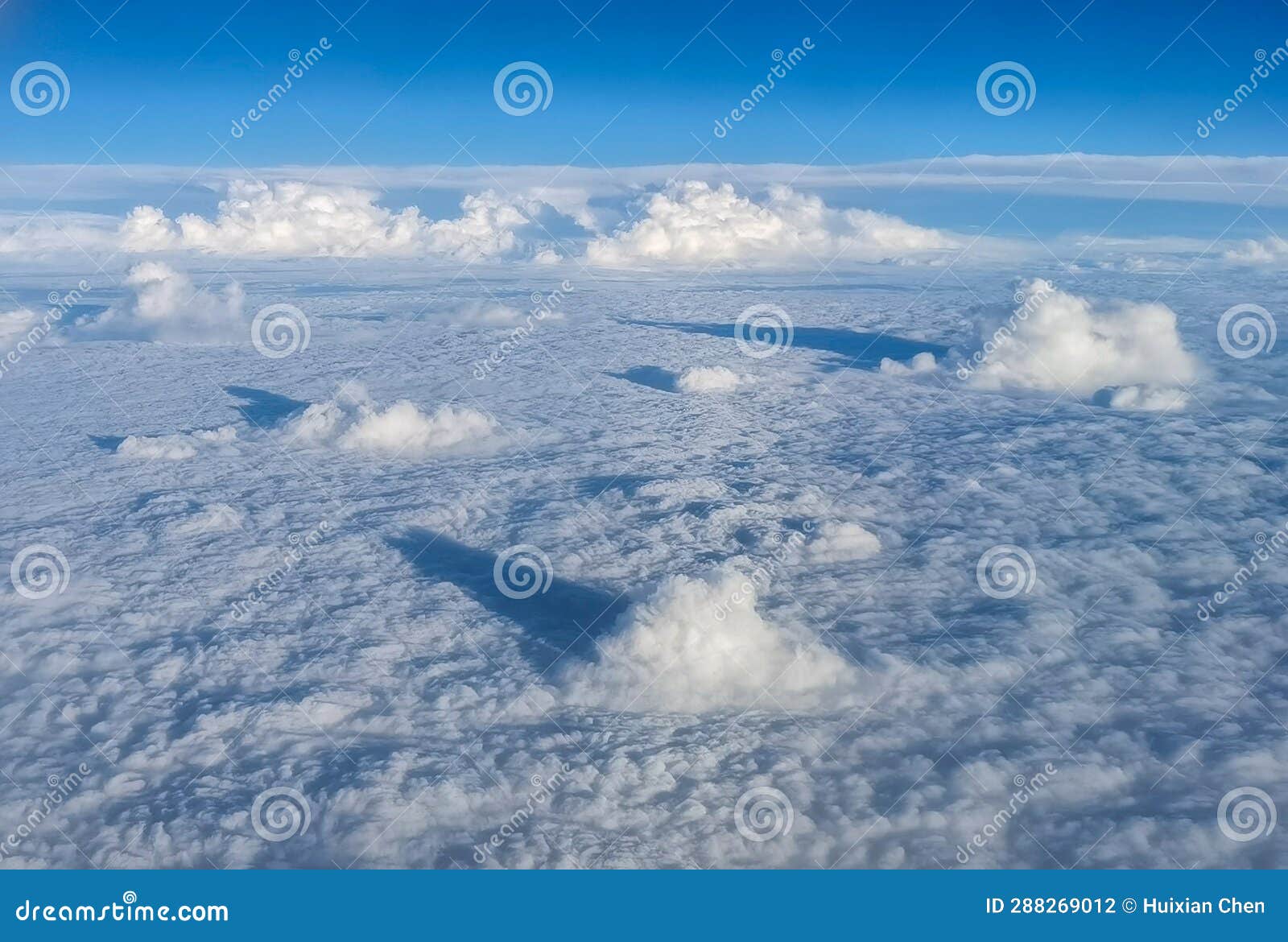 Aerial View of Clouds and Blue Sky in the Troposphere. Stock Photo ...