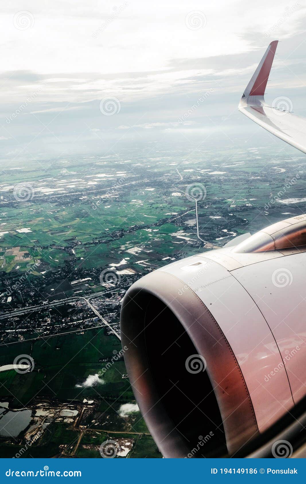 View from an Airplane Window Stock Photo - Image of high, mode: 194149186