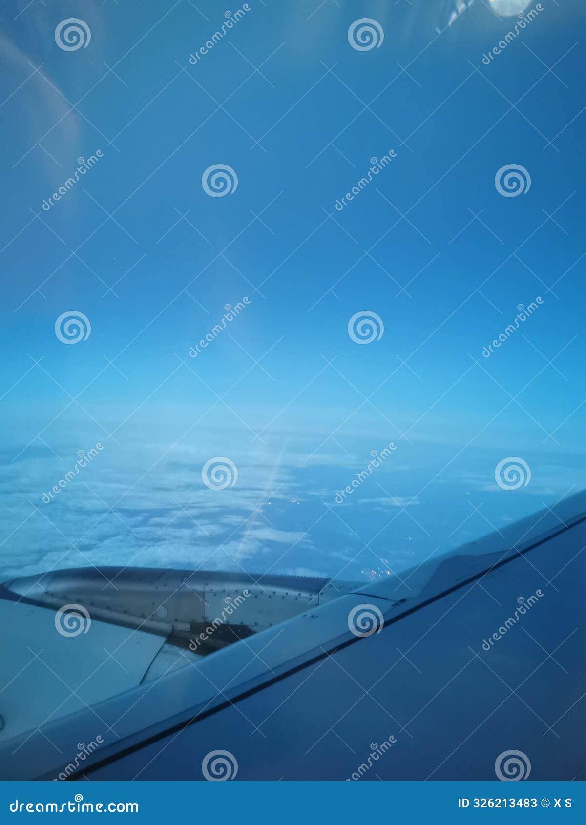 View Airplane Window Blue Sky Stock Image - Image of window, blue ...