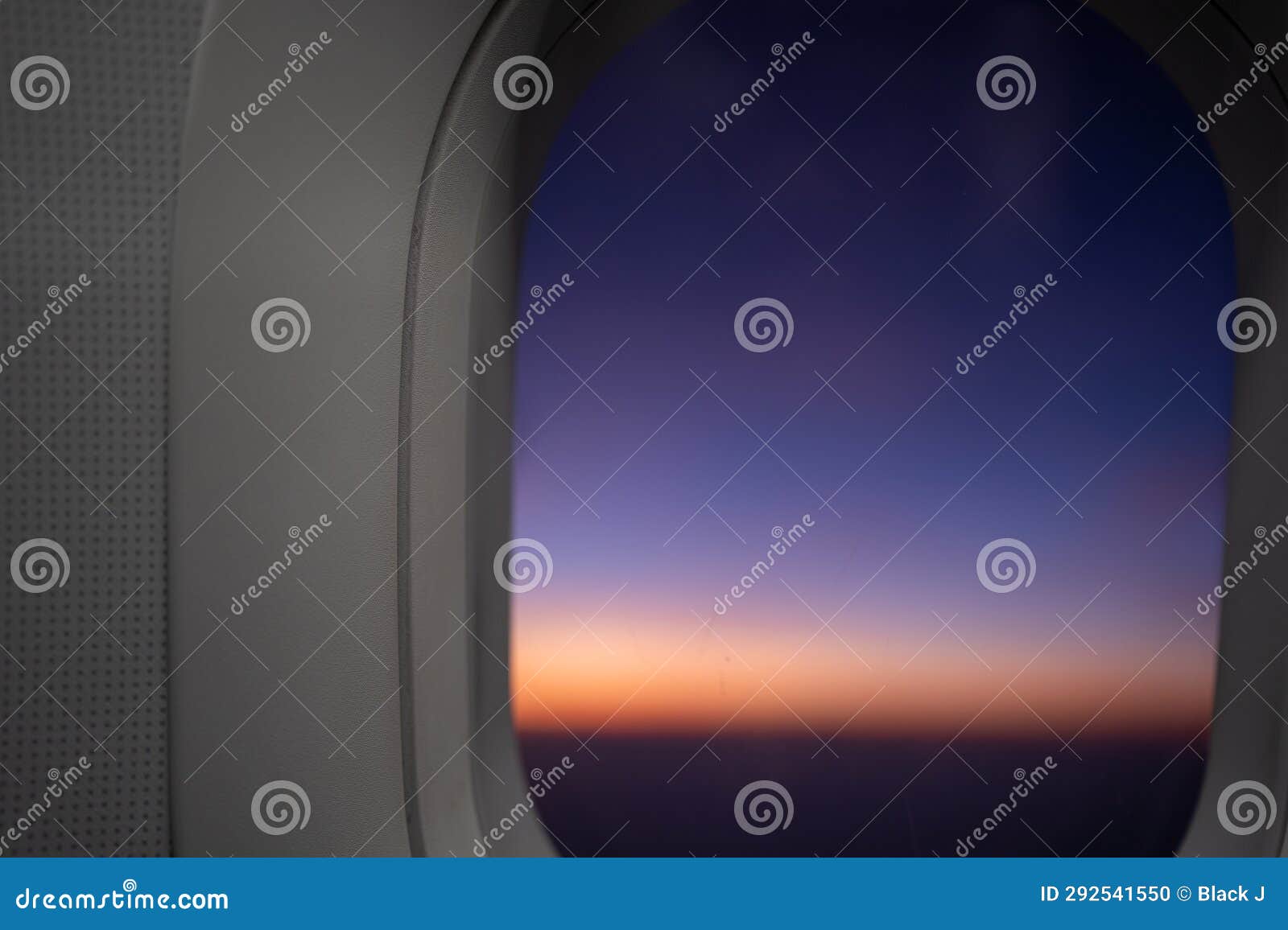 View from Airplane Window at Colorful Sunrise Stock Photo - Image of ...