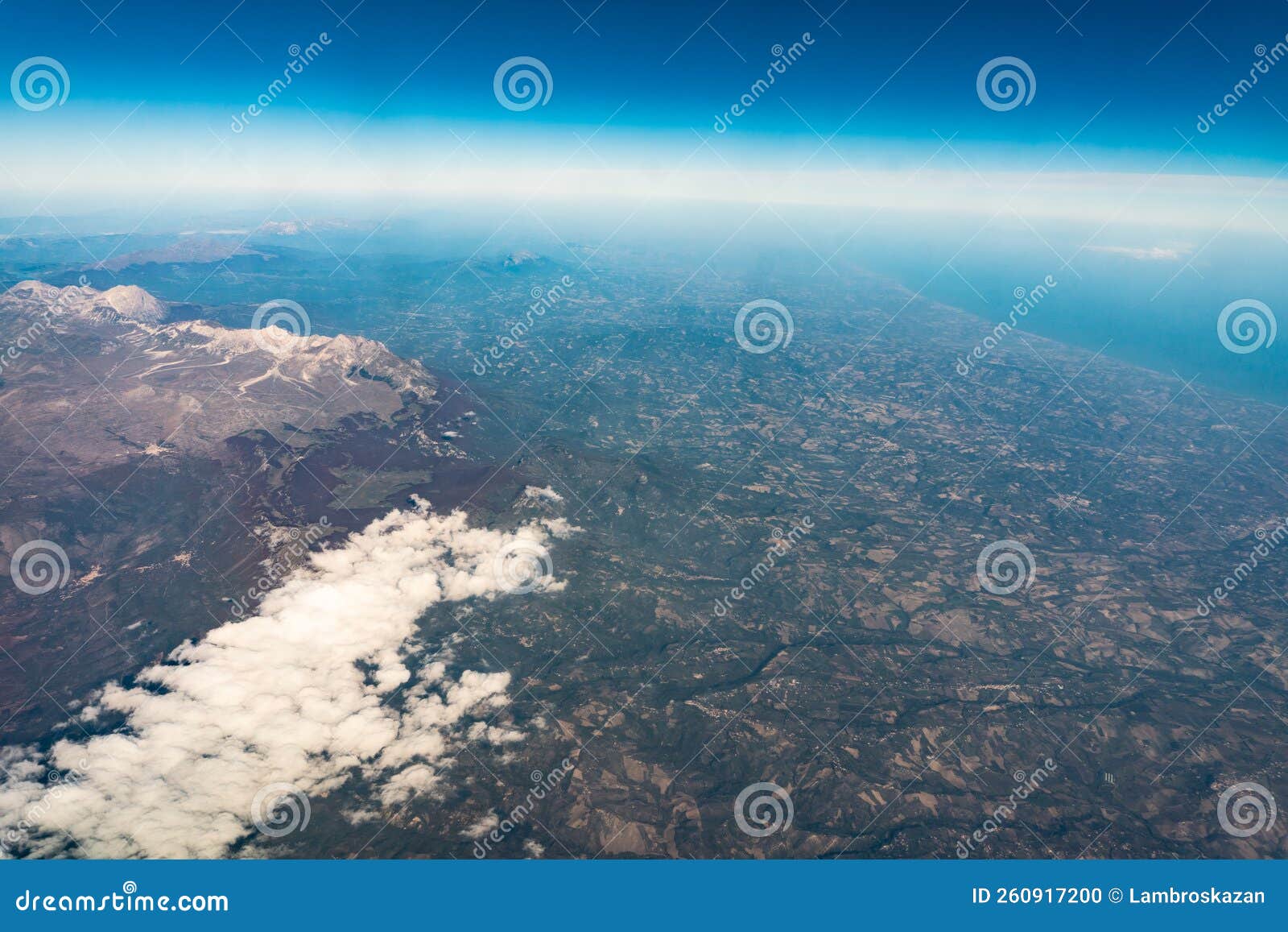 View from a Airplane Window at 35.000 Feet High Stock Photo - Image of ...