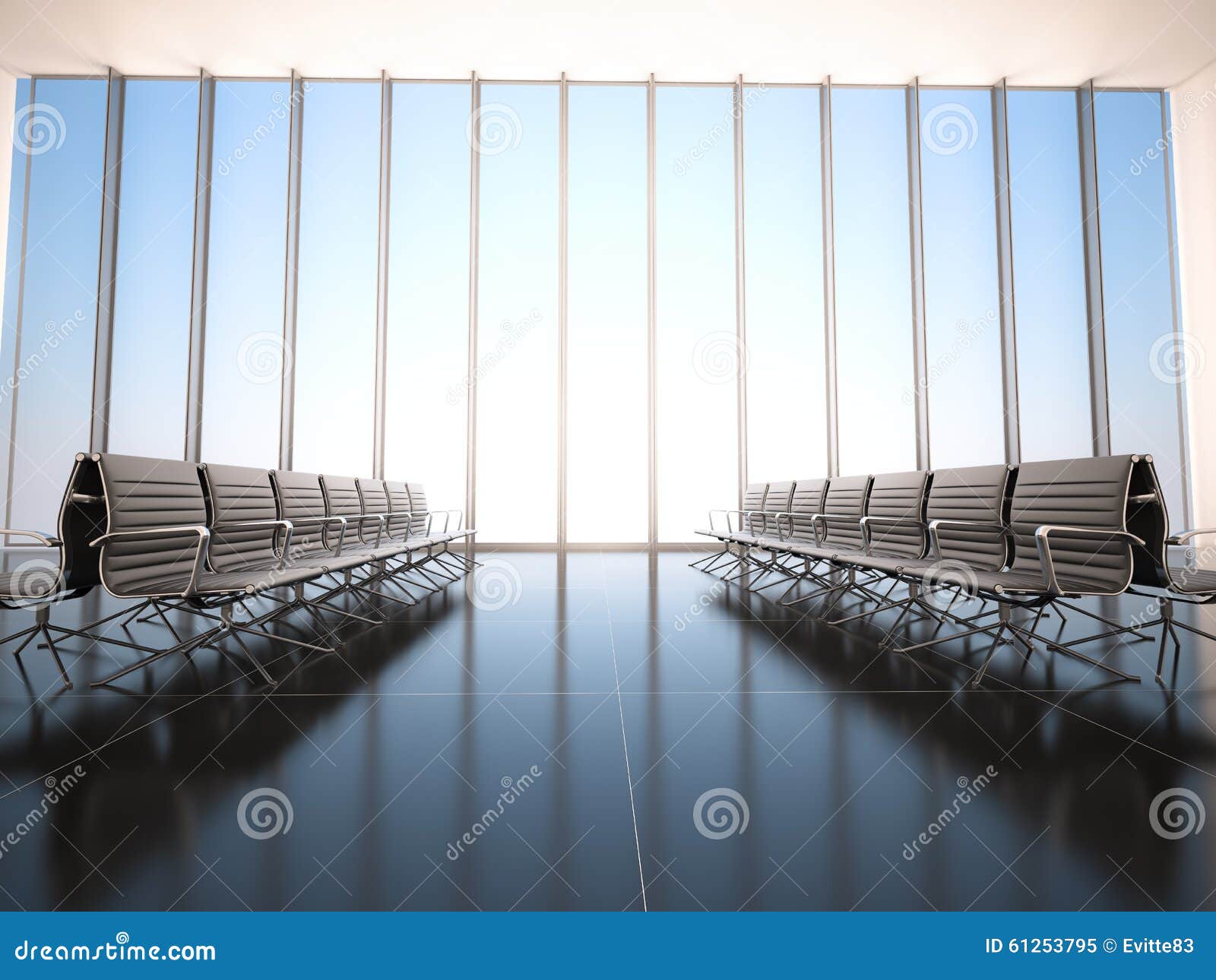 View from Airport Terminal. Render Stock Illustration - Illustration of ...
