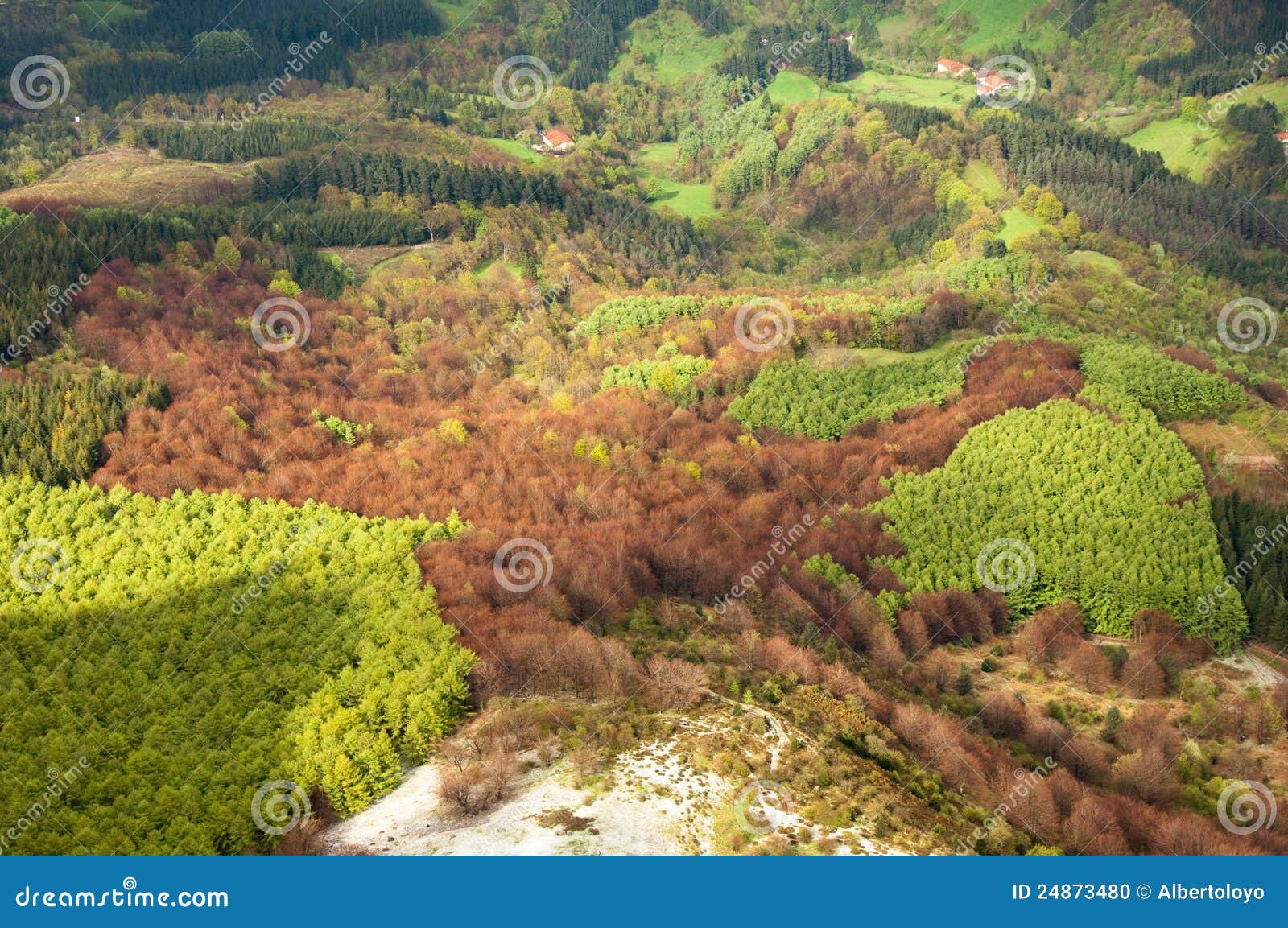 View from Aizkorri Range, Basque Country (Spain) Stock Photo - Image of ...