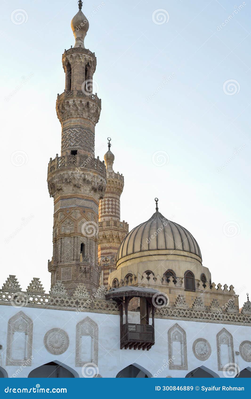 The View of Al-azhar Mosque at Cairo on Day Stock Image - Image of dome ...