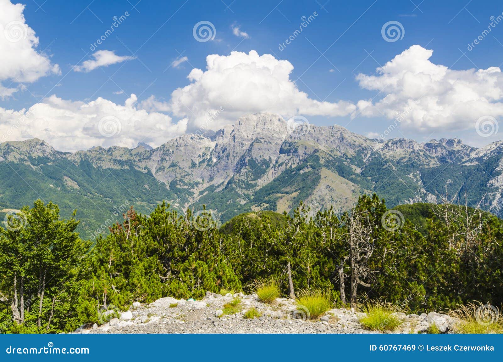 View of Albanian Alps stock image. Image of summer, nature - 60767469