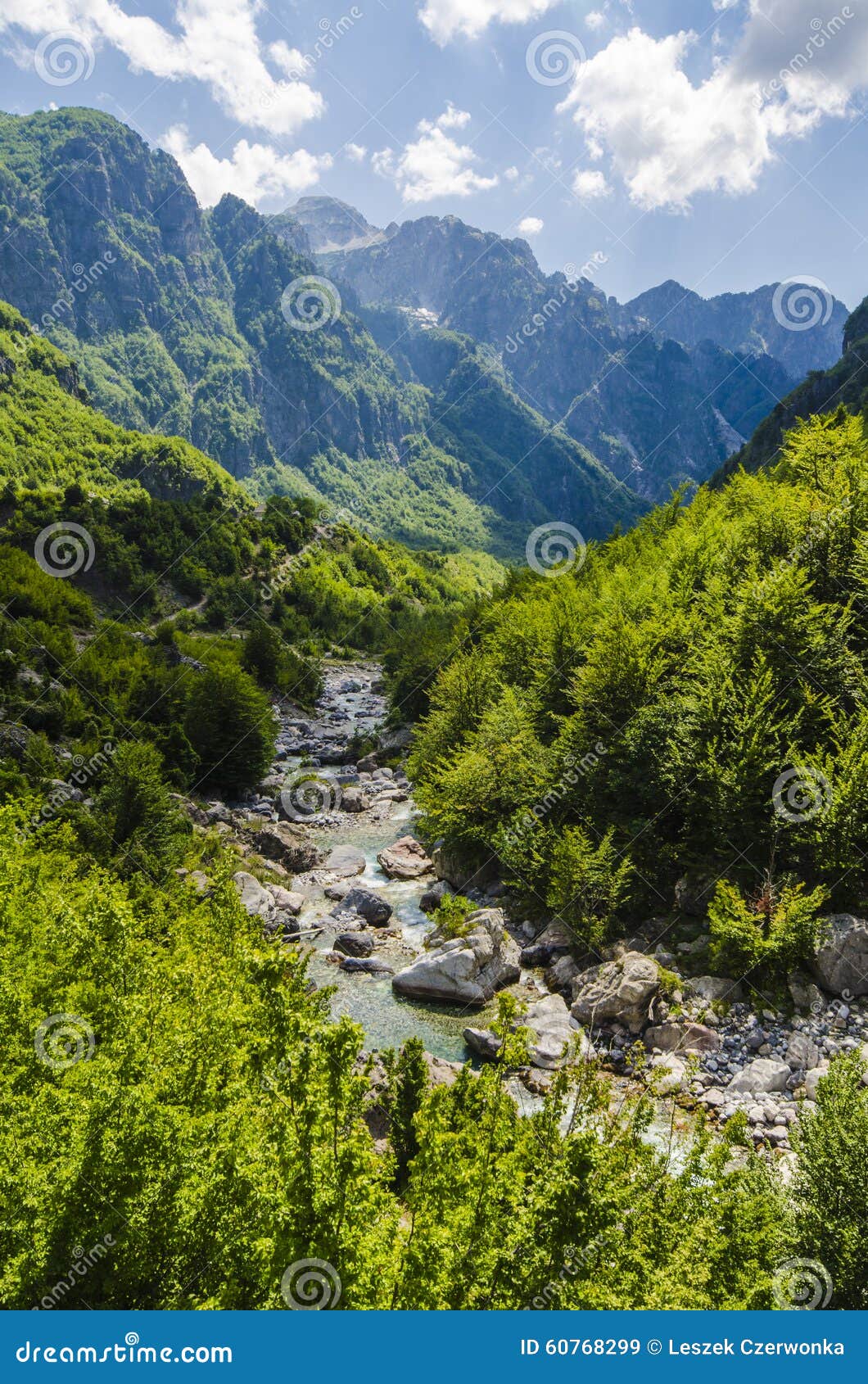 View of Albanian Alps stock image. Image of highlands - 60768299