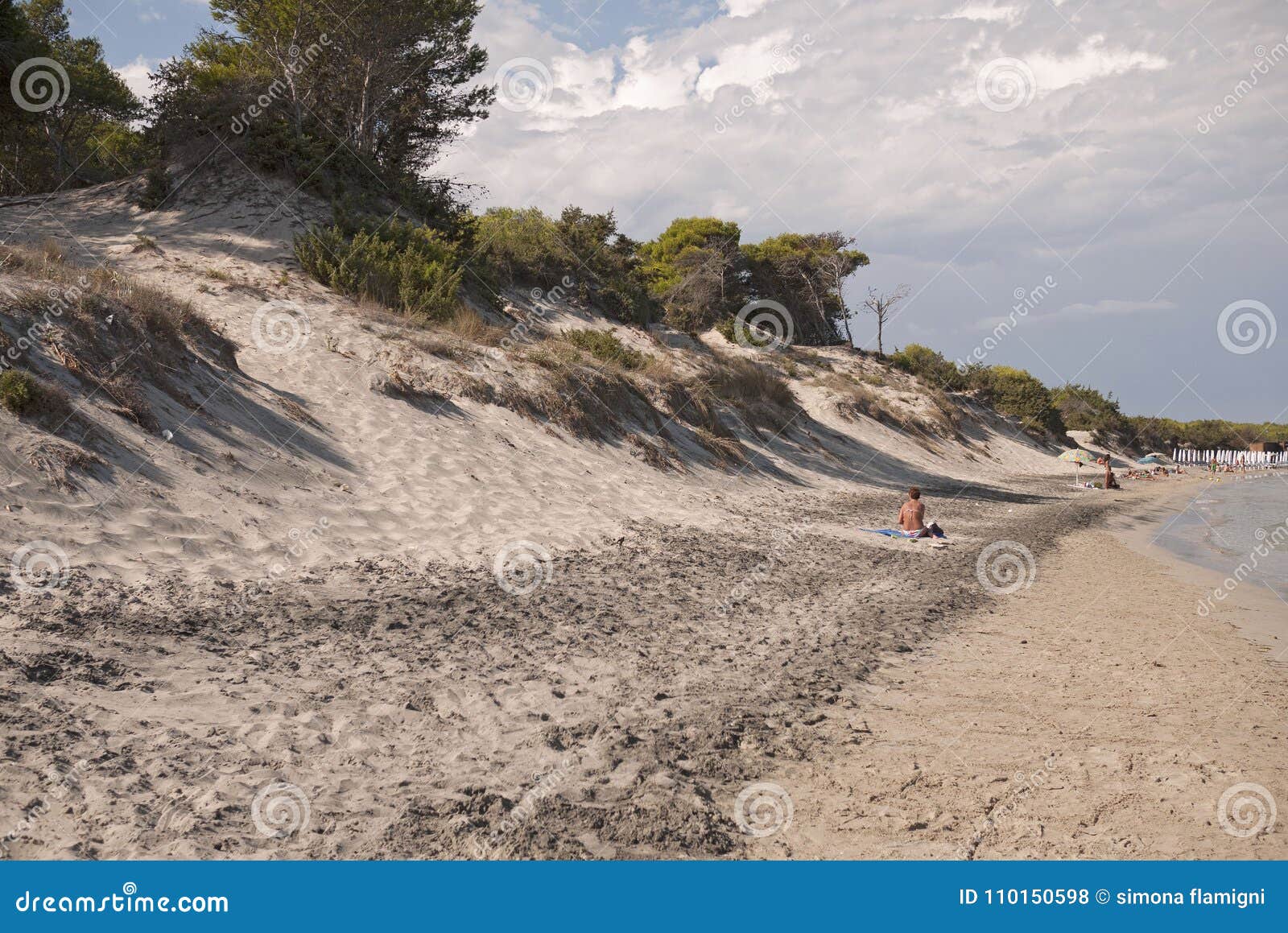View of Alimini beach editorial stock photo. Image of salento - 110150598