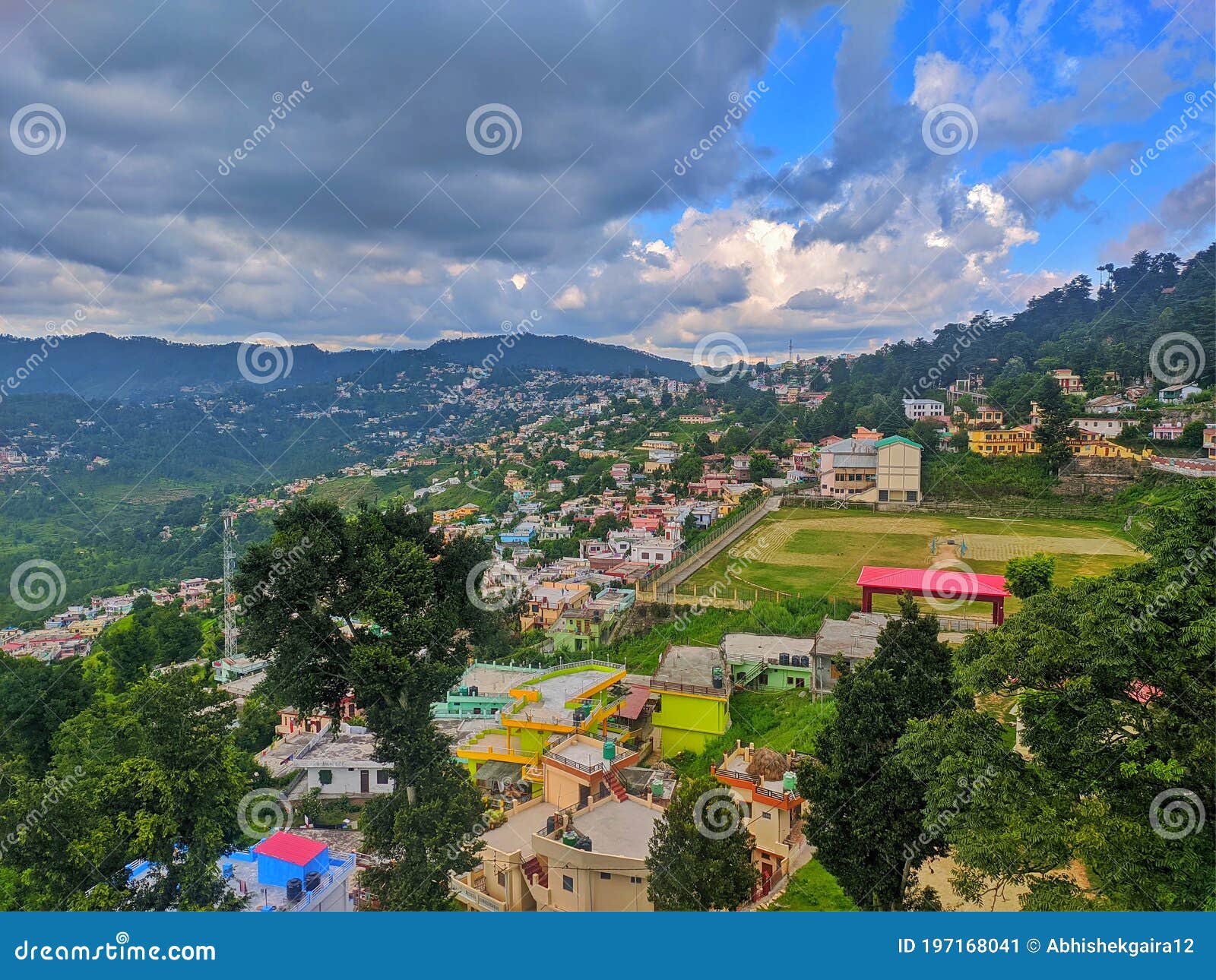 View of almora city stock image. Image of view, neighbourhood - 197168041
