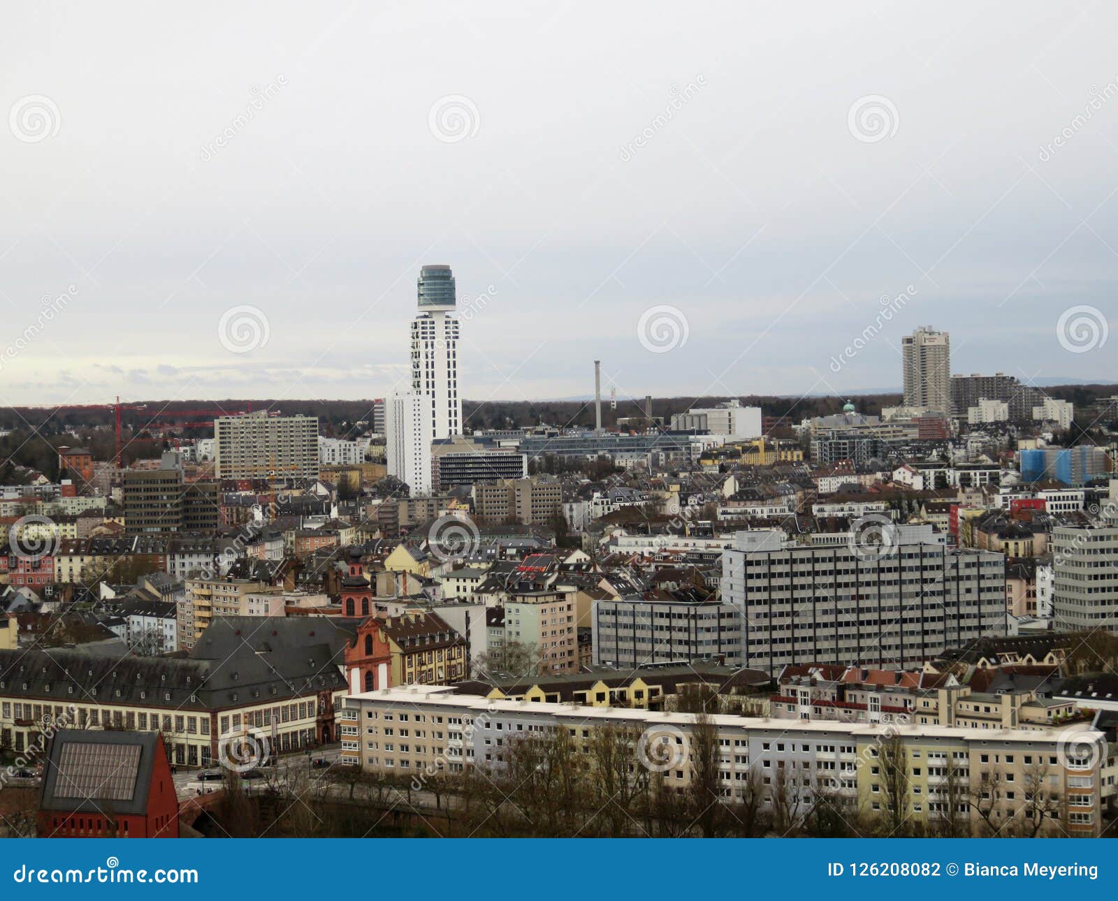 View Along the Built Structure in Frankfurt am Main Germany Editorial ...