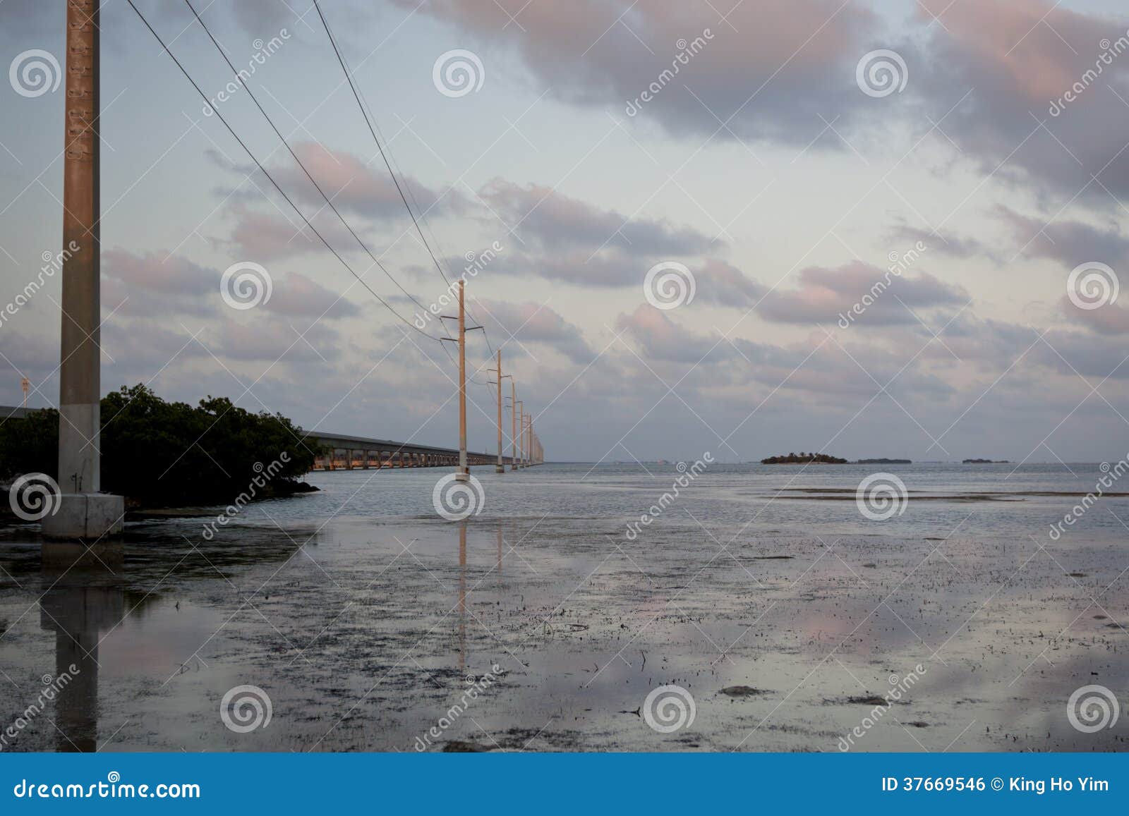 The View Along Highway No 1 in Florida Keys Stock Photo - Image of ...