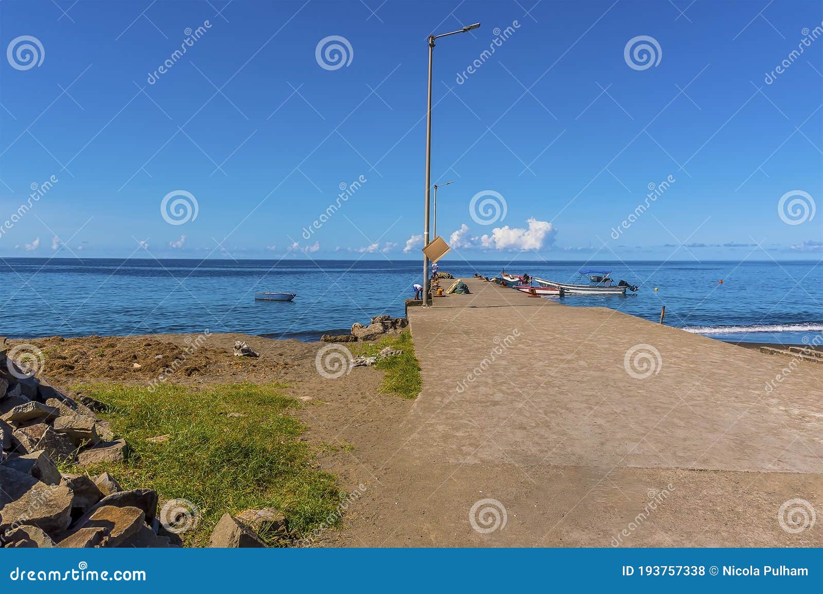 A View Along a Jetty at Barrouallie, Saint Vincent Stock Photo - Image ...