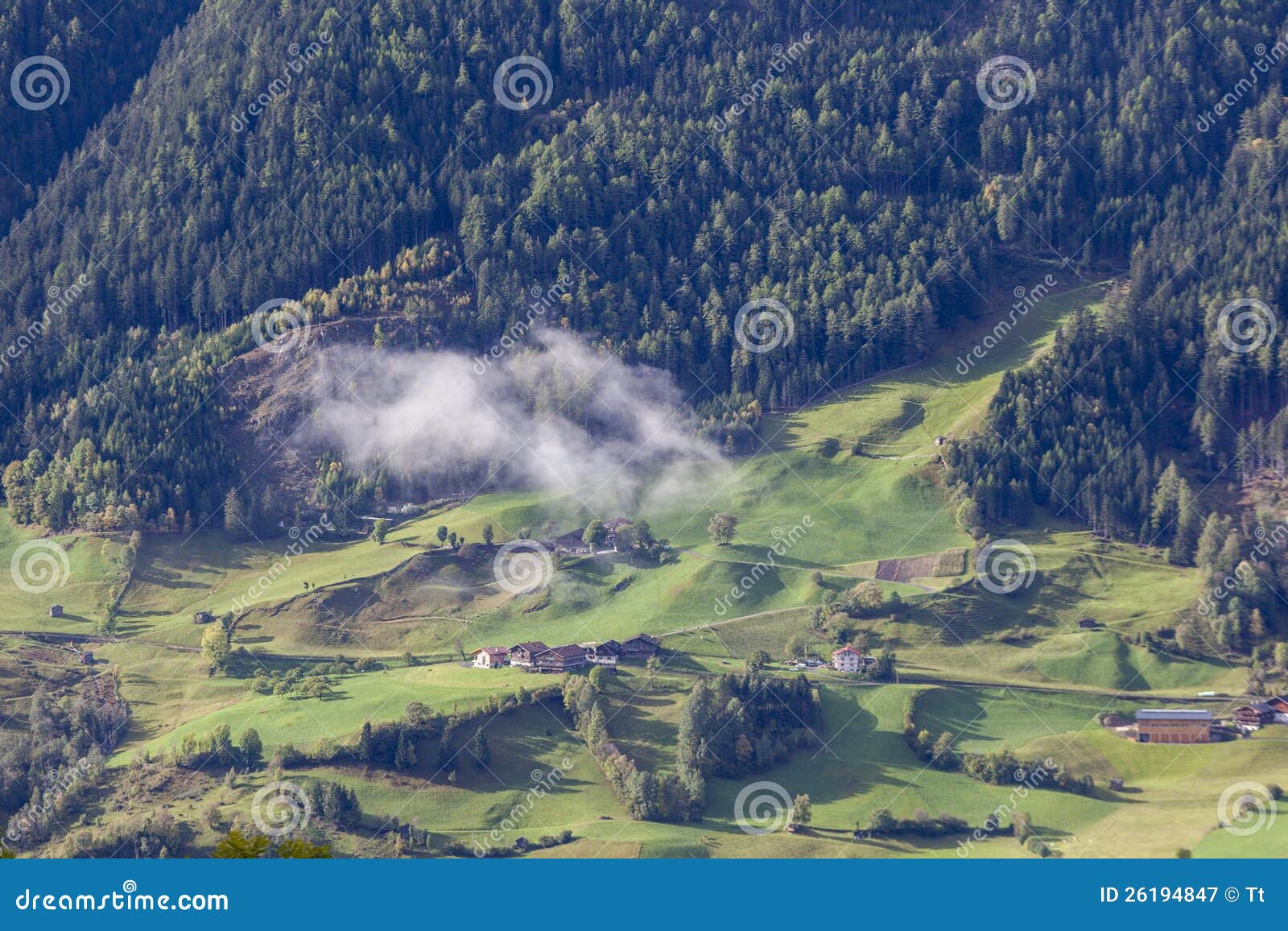 View of a alp valley stock image. Image of scenic, tirol - 26194847