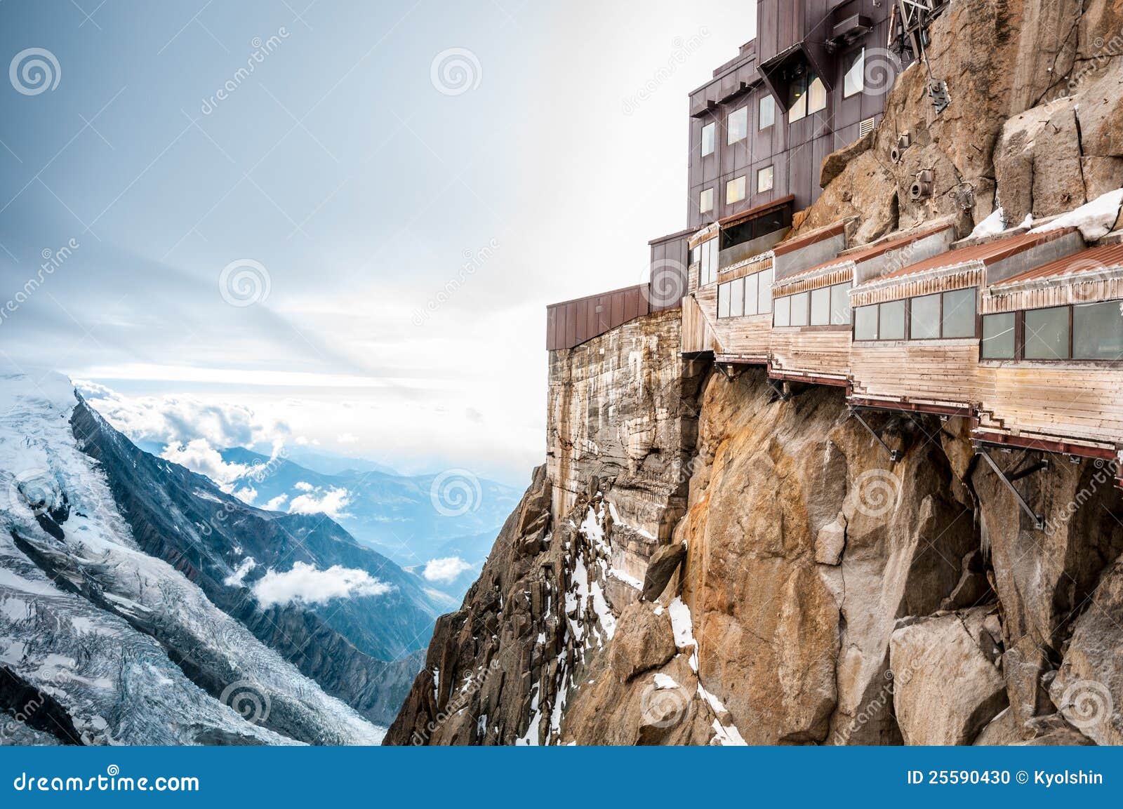 View On The Alps From The Aiguille Du Midi , Chamonix. Royalty-Free ...