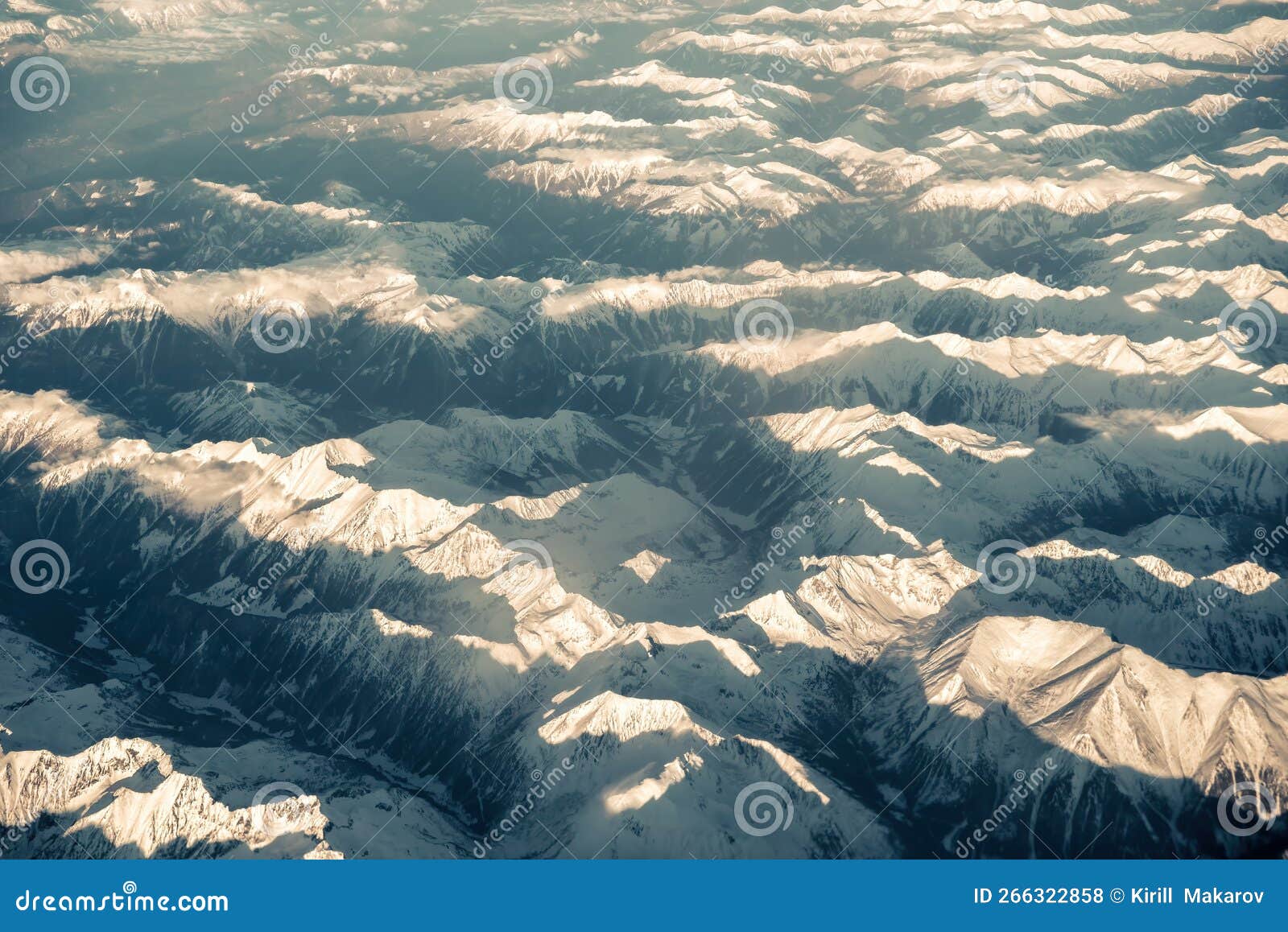 View on Alps from airplane stock photo. Image of mount - 266322858