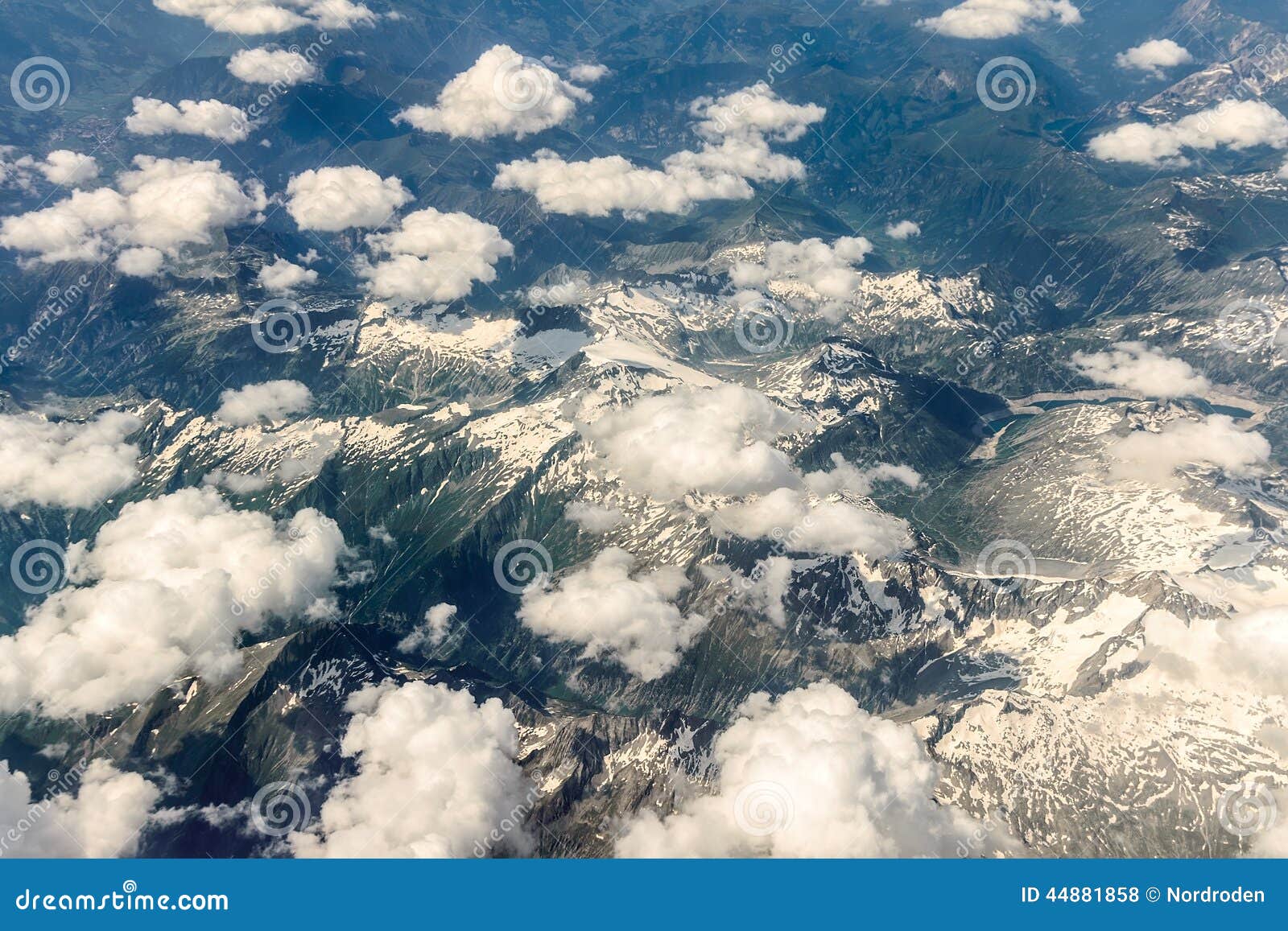 View of the Alps from the Plane. Stock Photo - Image of horizon, scenic ...