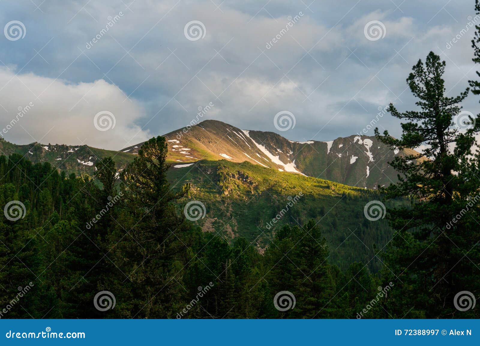 View of Altay stock image. Image of forest, scenic, sunset - 72388997