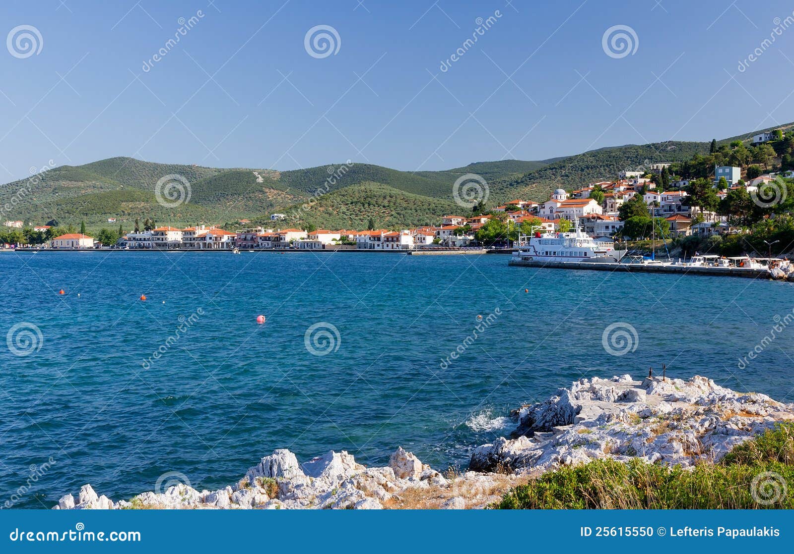 View of Amaliapolis, Thessaly, Greece Stock Photo - Image of church ...
