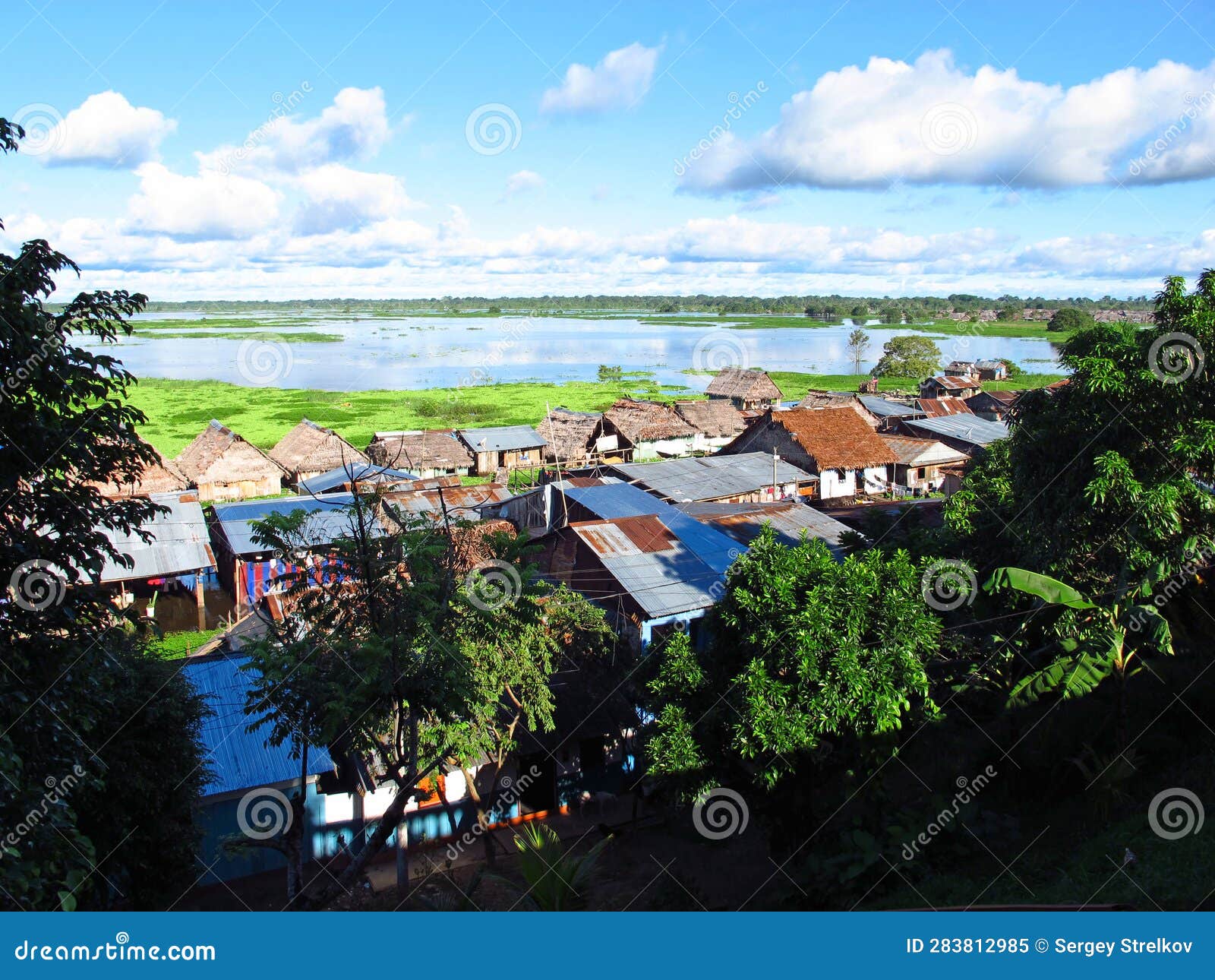 The View of Amazon River in Iquitos, Peru Stock Image - Image of green ...