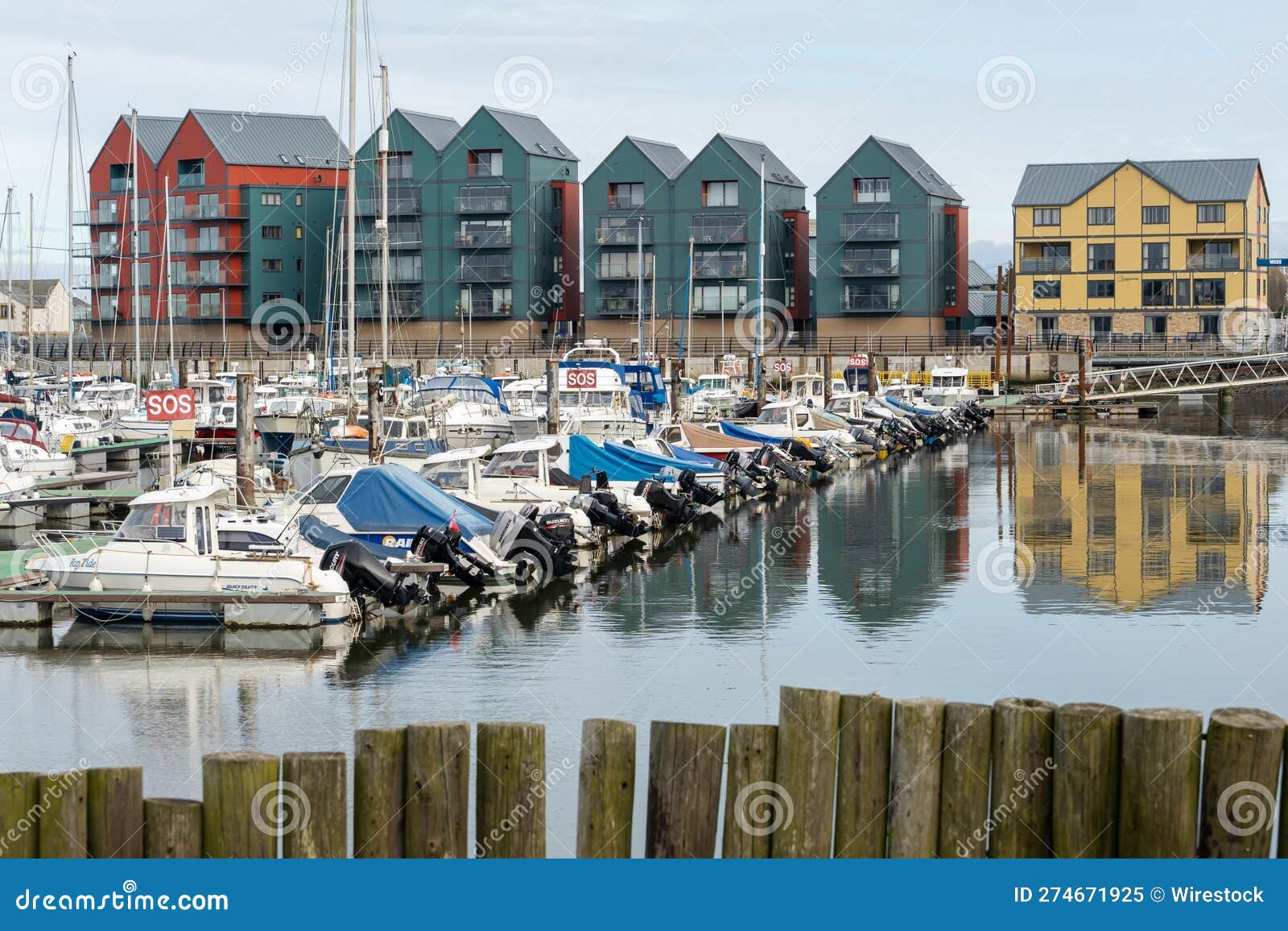 A View of Amble Marina, Amble, Northumberland, UK, from the Braid ...