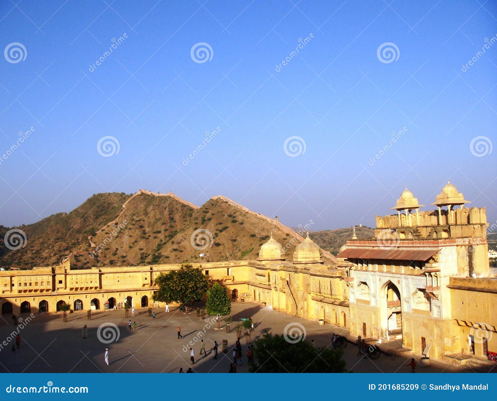 A view of Amer Fort stock image. Image of architecture - 201685209
