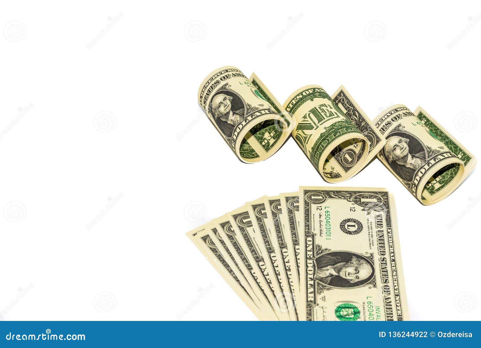 View of American Dollar Banknotes in Stack Stock Photo - Image of ...