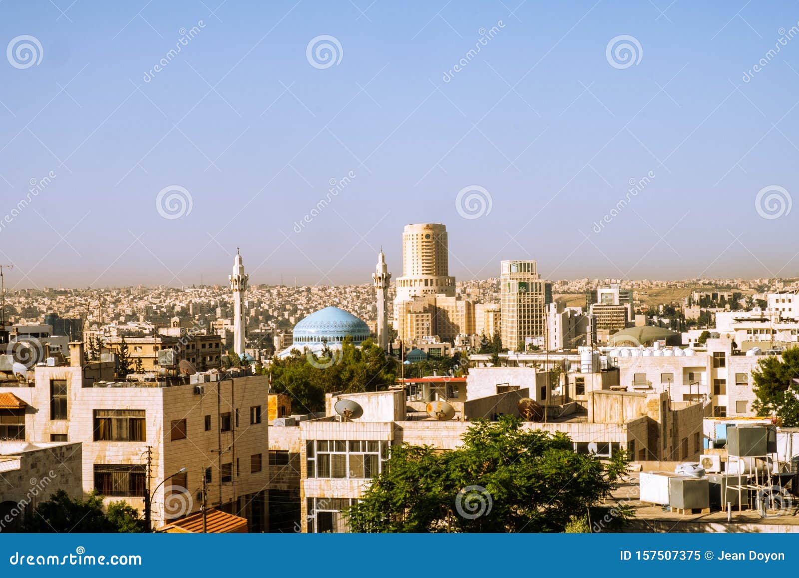 View of Amman City with Mosque Editorial Image - Image of architecture ...