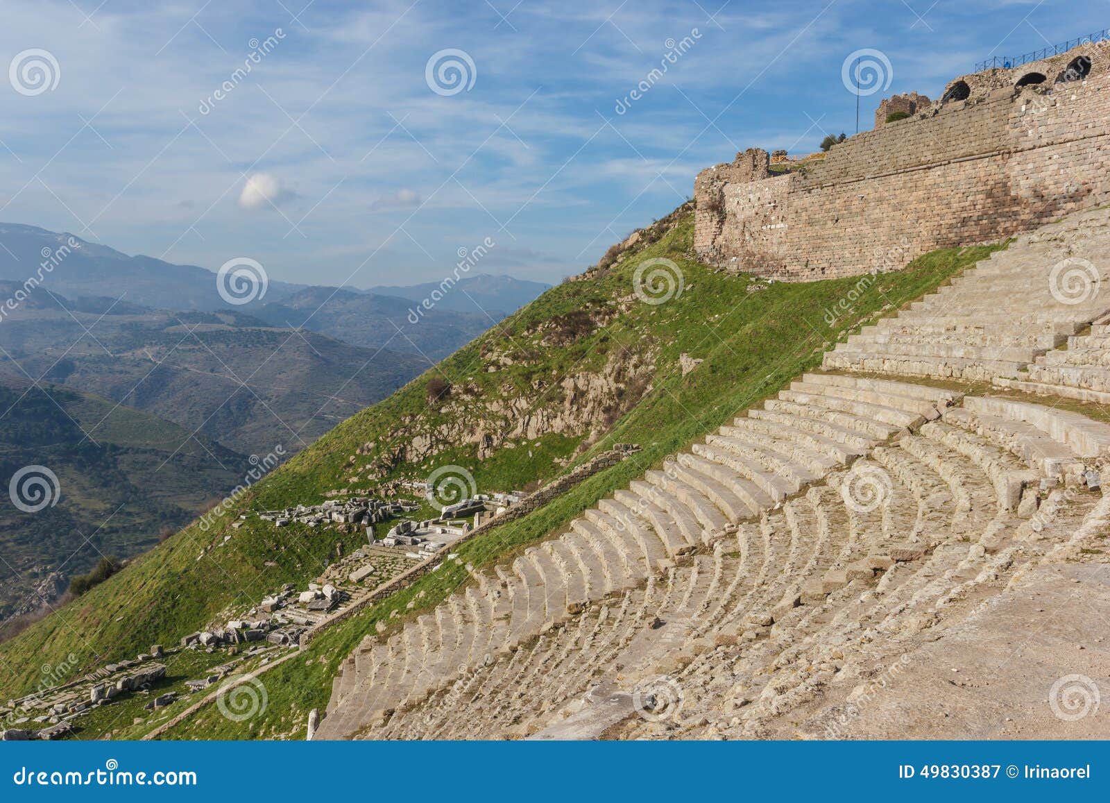 View of the amphitheater stock image. Image of buildings - 49830387