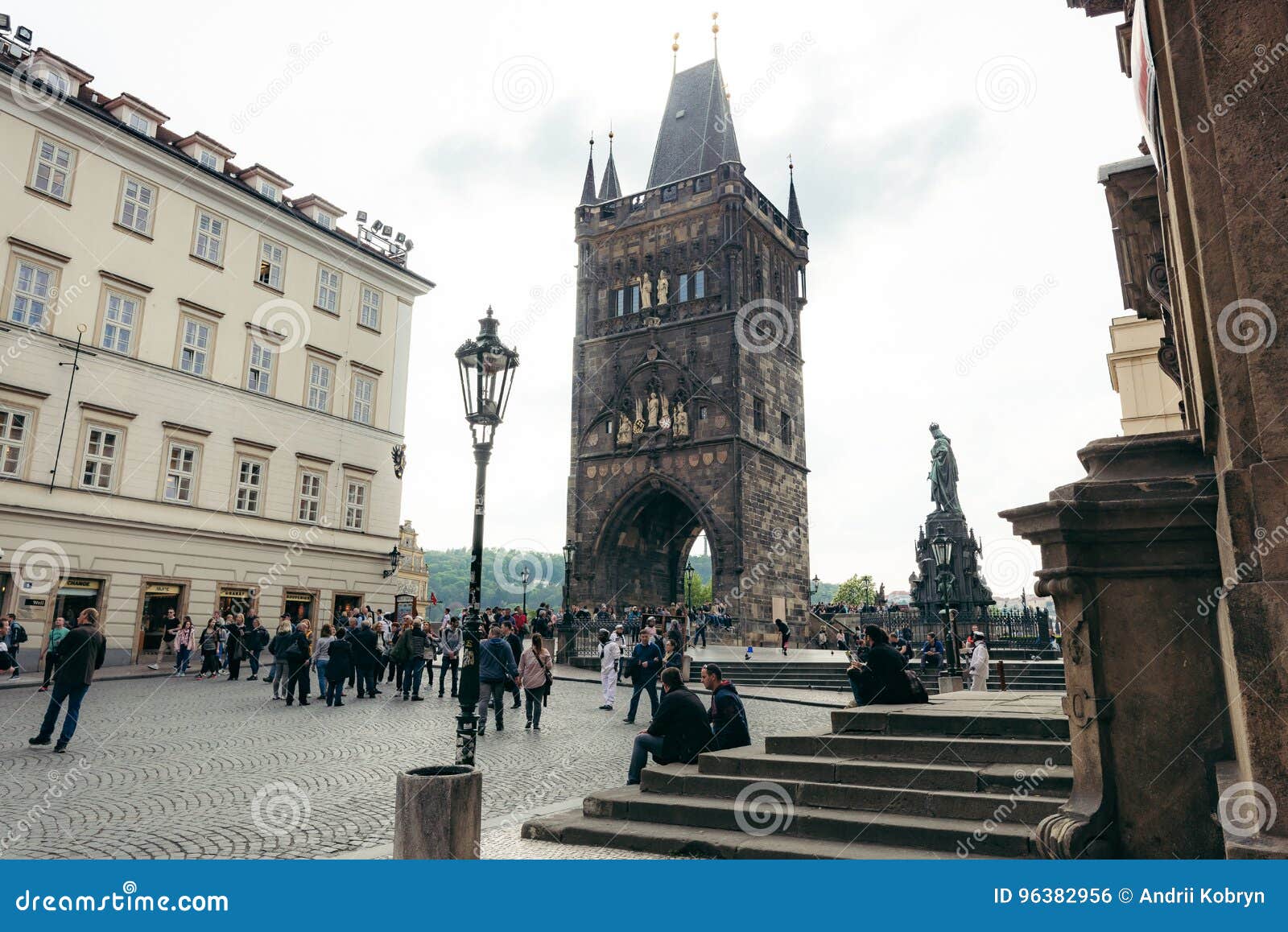 View of the Ancient Baroque Cathedral Placed on the Crowded Street ...