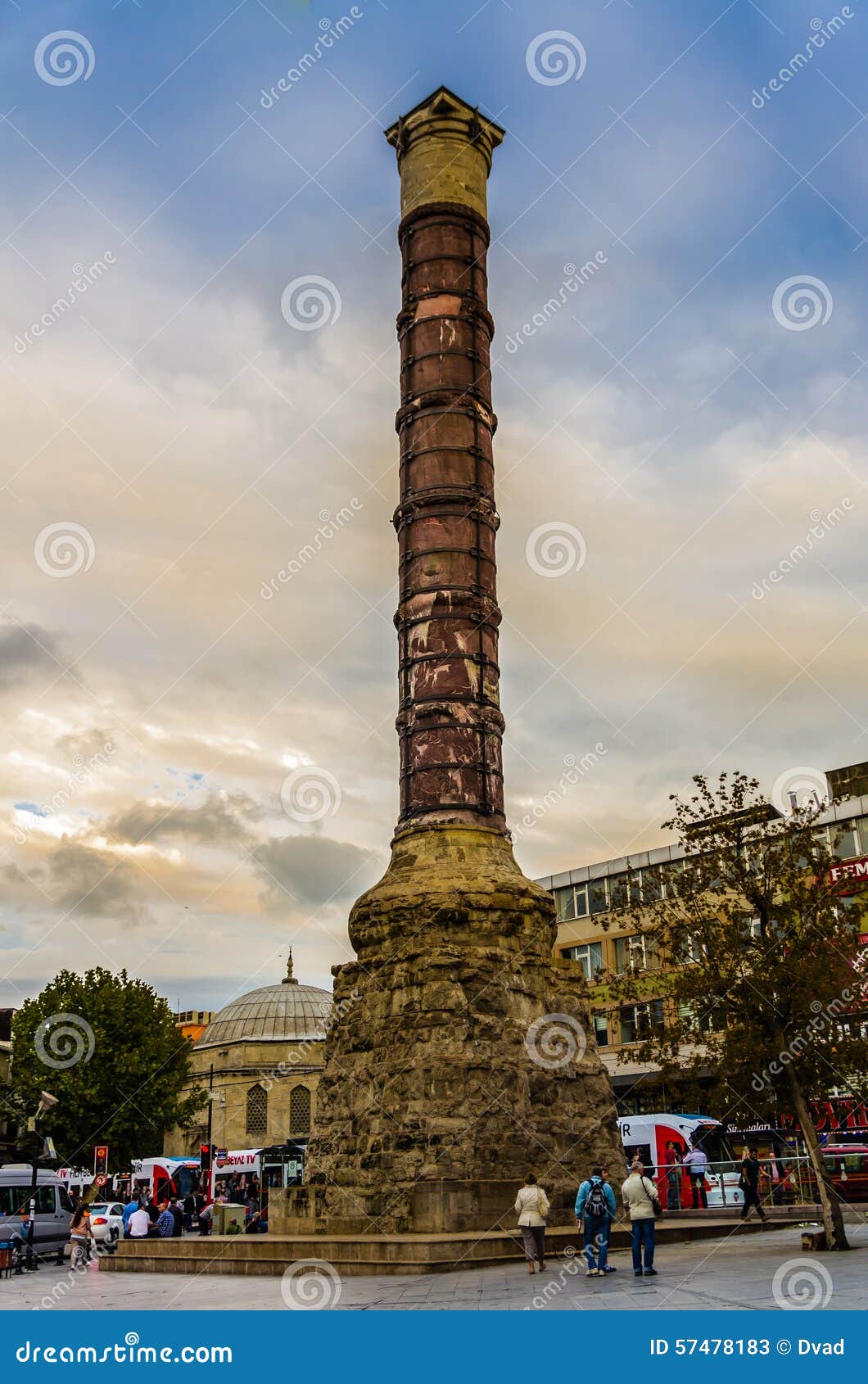 View on Ancient Column in Istanbul Editorial Stock Photo - Image of ...