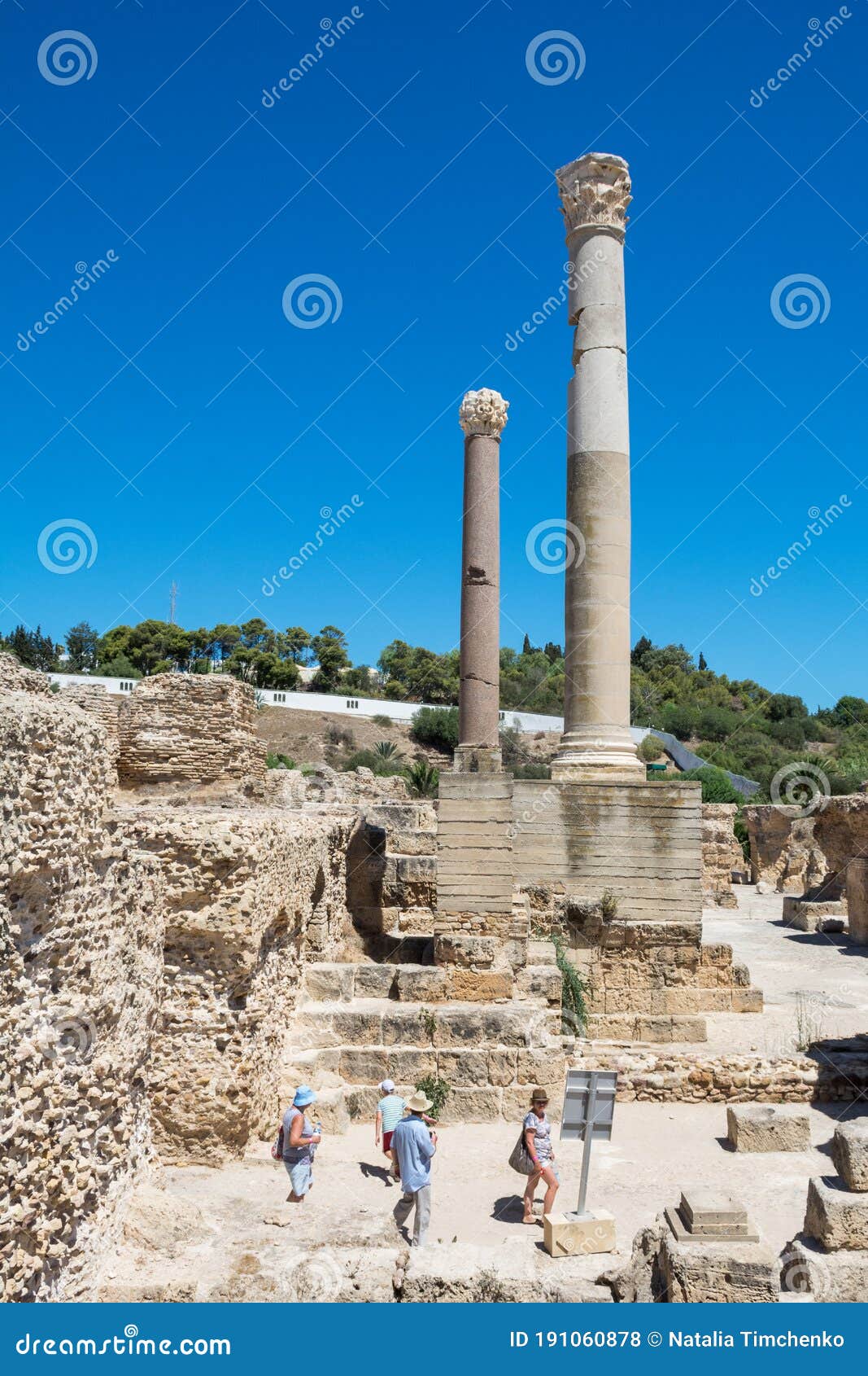 A View of the Ancient Marble Columns in Carthage. Editorial Stock Photo ...