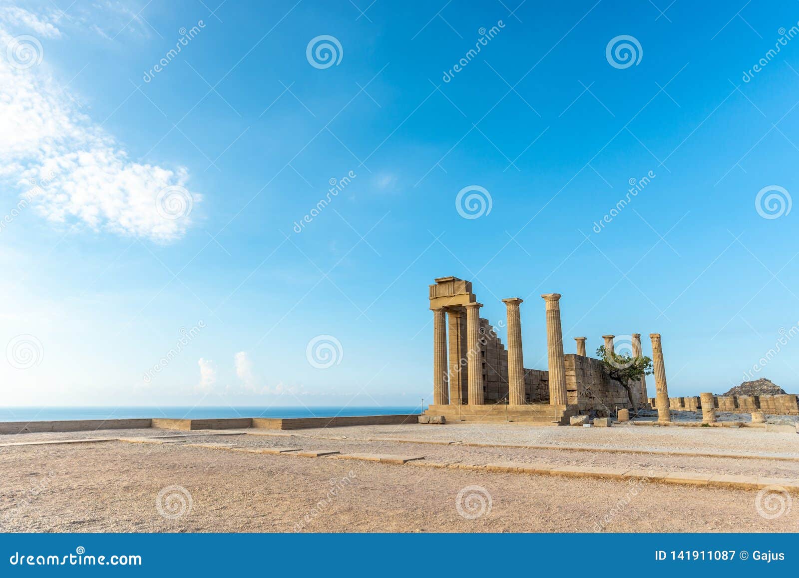 Ancient Pillars Still Standing At Ancient Olympus Greece Where The ...