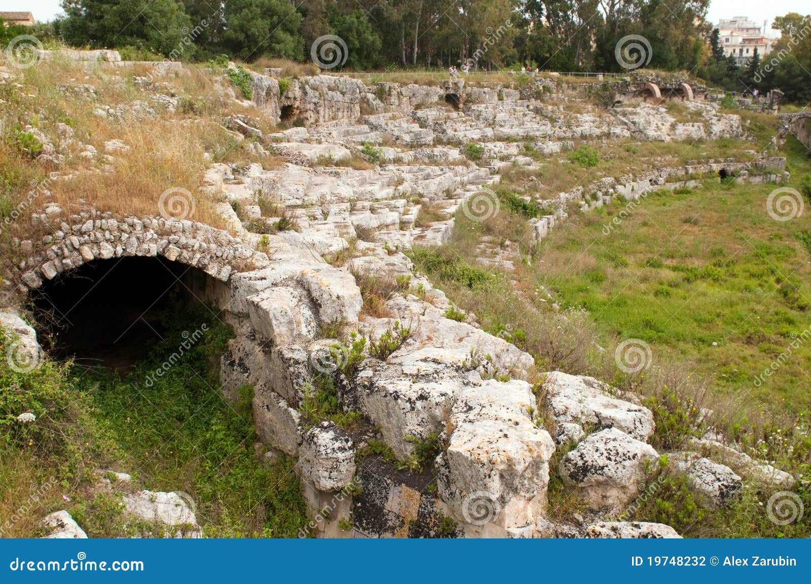 View of an Ancient Roman Amphitheatre Stock Photo - Image of theatre ...