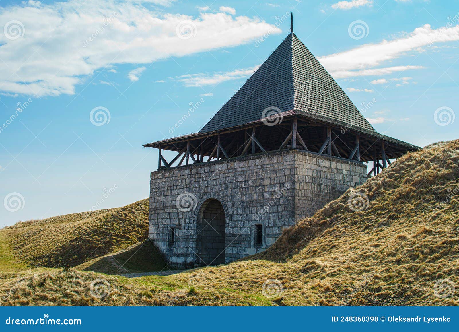 View of an Ancient Stone Fortress Stock Photo - Image of heritage, hill ...