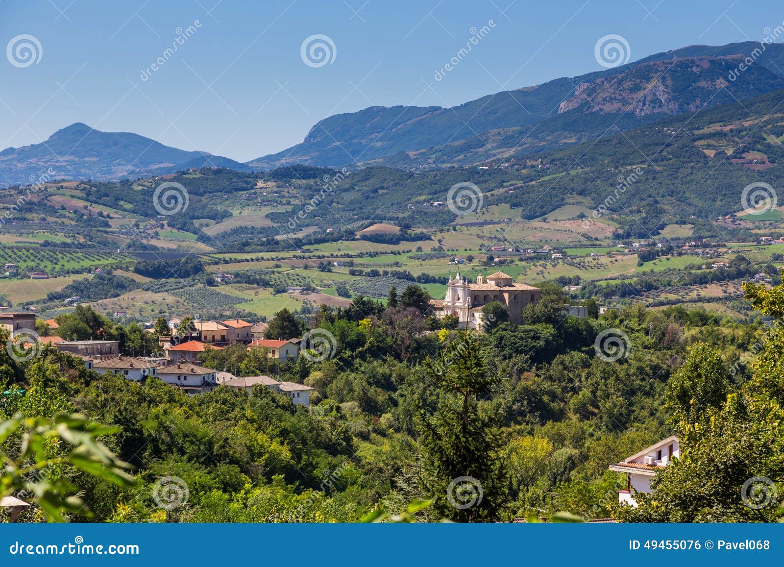 View of Ancient Towns in Abruzzo, Italy Stock Photo - Image of ...
