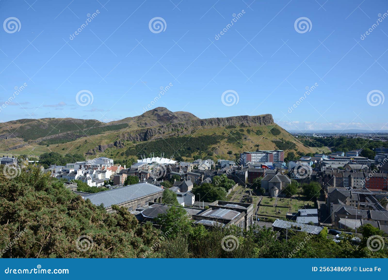 View on the Ancient Volcano Arthurs Seat in Edinburgh,Scotland Stock ...