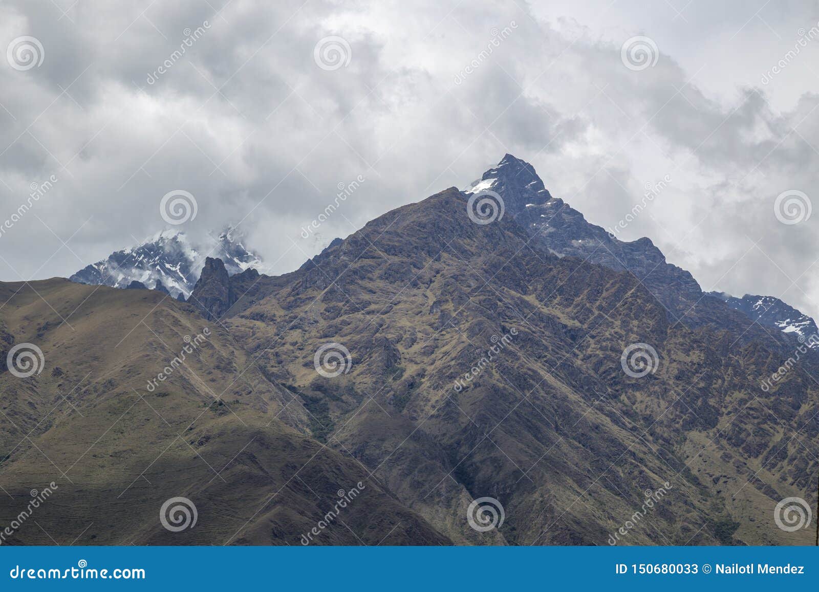 View of the Andean Mountain Range and the Snowy La Veronica in Cusco ...