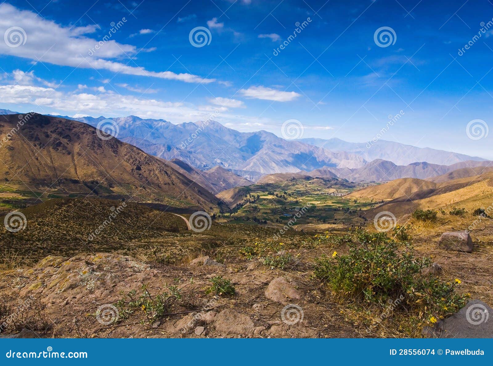 View of Andean Valley, Peru Stock Photo - Image of andean, blue: 28556074