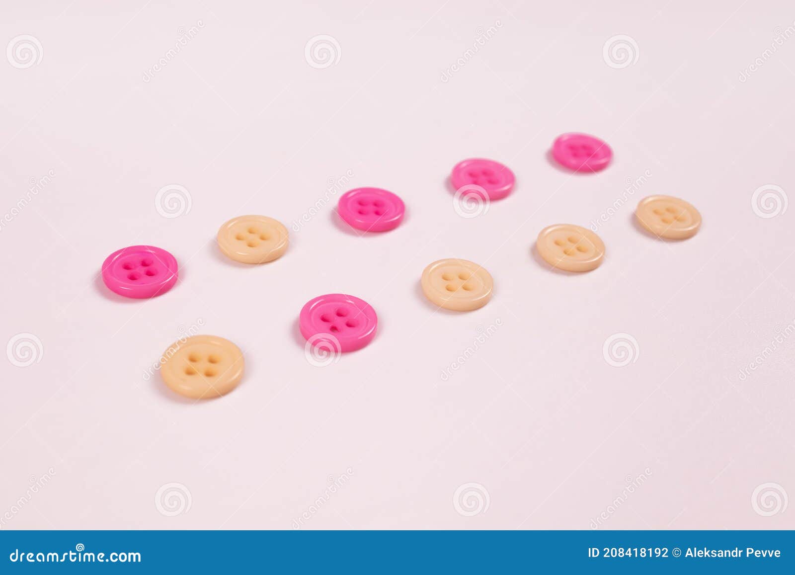 View at an Angle on Two Parallel Lines Lilac and Beige Buttons are ...