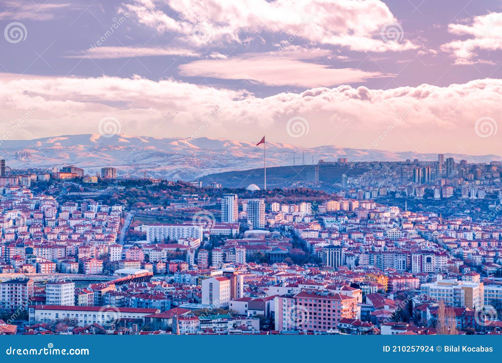 View from Ankara Castle at Sunset. Ankara, Turkey Stock Photo - Image ...