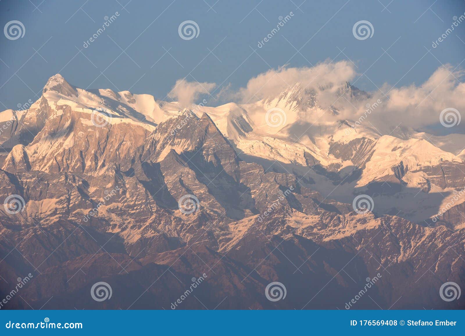 View at Annapurna Massif from Saranghot in Nepal Stock Photo - Image of ...