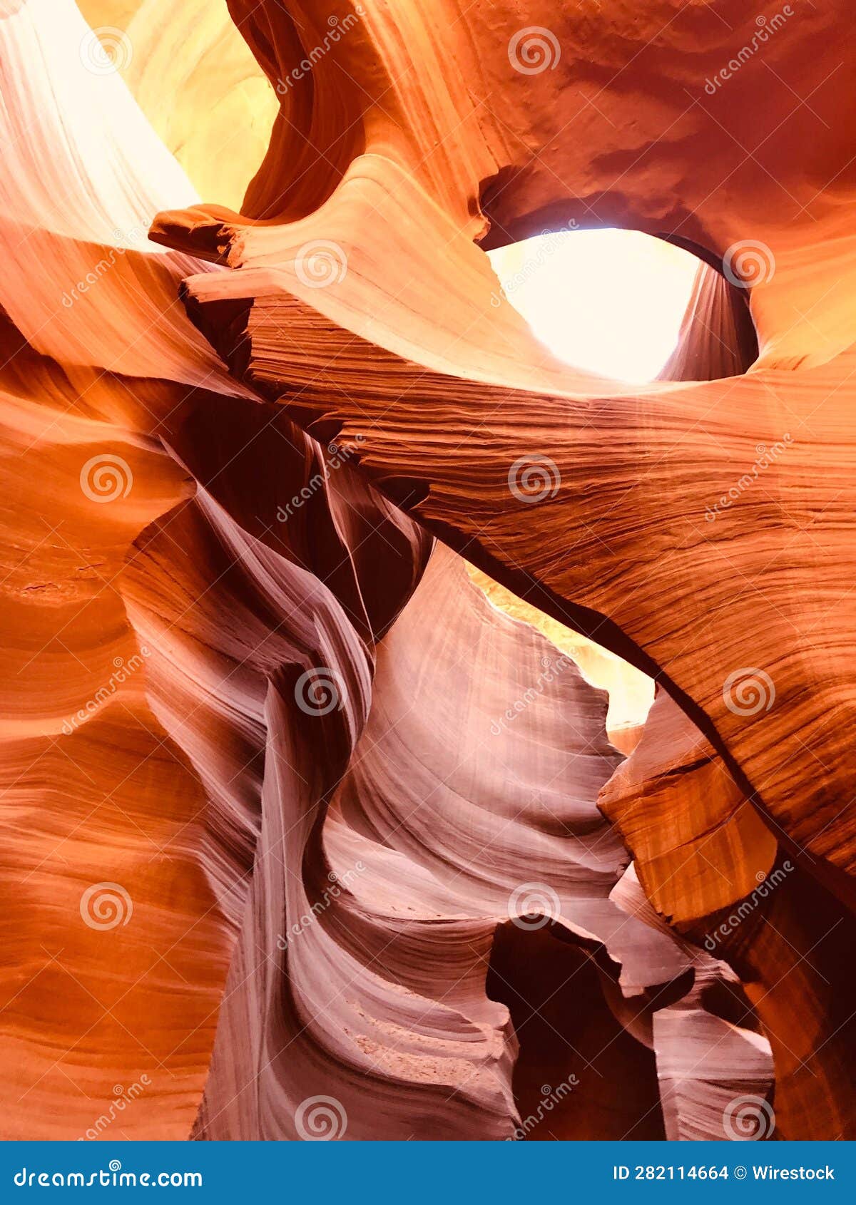 View of Antelope Canyon with Rock Formations Stock Photo - Image of ...