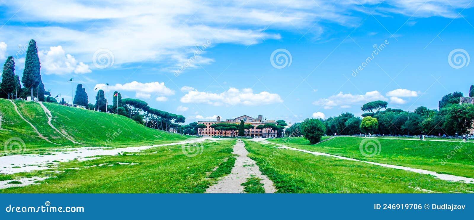 View of Antique Horse Racing Stadium Situated in the Center of Rome ...