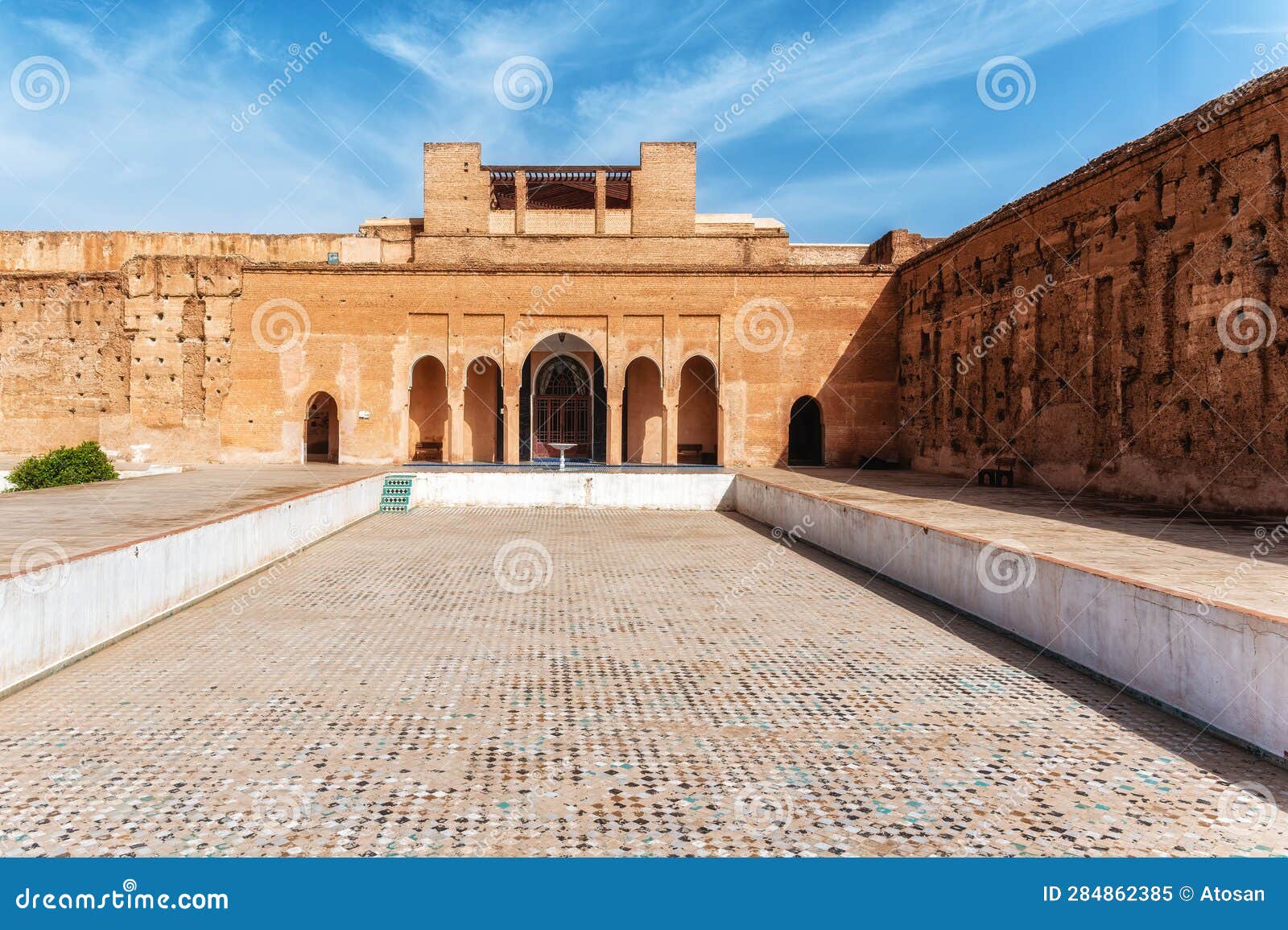 View of the Antique Palace "El Badi" of Marrakech in Morokko Stock ...