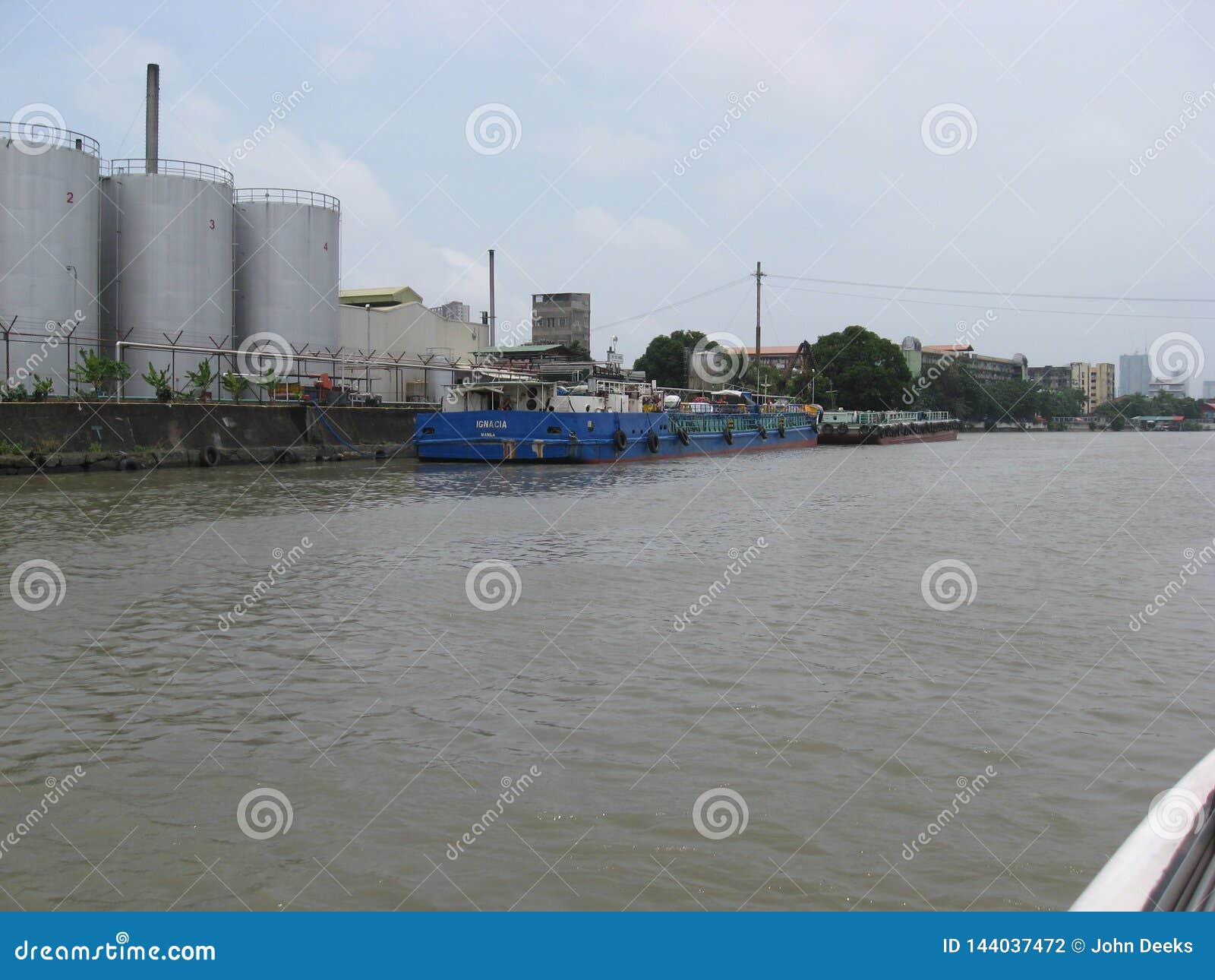 View Of The Pasig River And MacArthur Bridge, From The Lawton Ferry ...