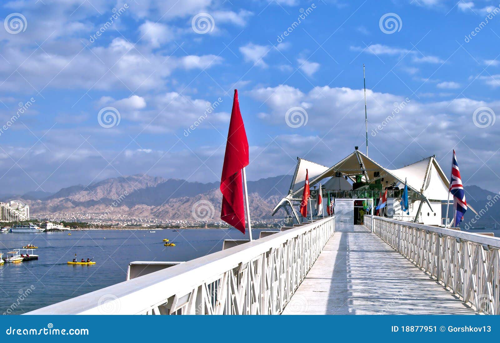 View on the Aqaba Gulf, Eilat, Israel Stock Image - Image of negev ...