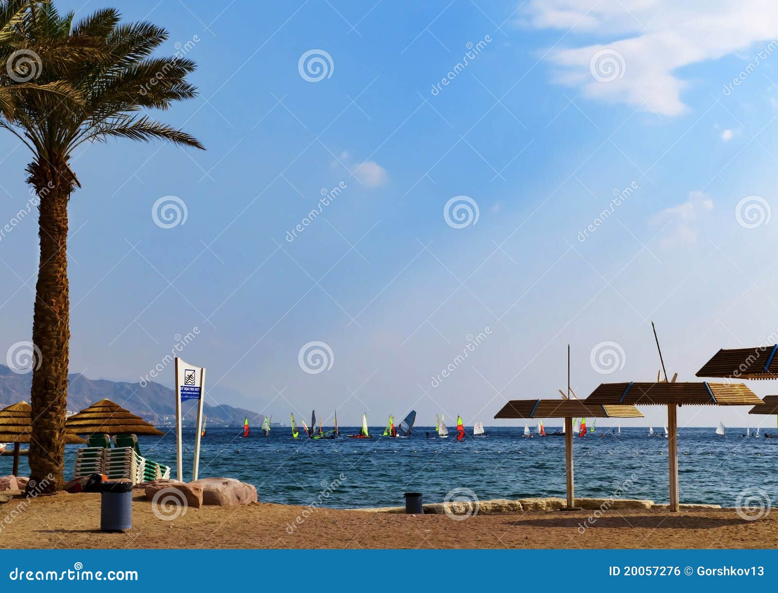 View on Aqaba Gulf, Eilat, Israel Stock Photo - Image of journey, palm ...