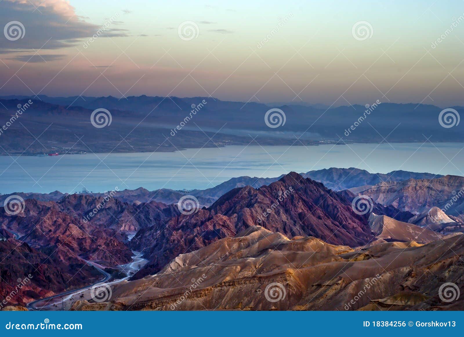 View on the Aqaba Gulf, Red Sea Stock Photo - Image of formation, eilat ...